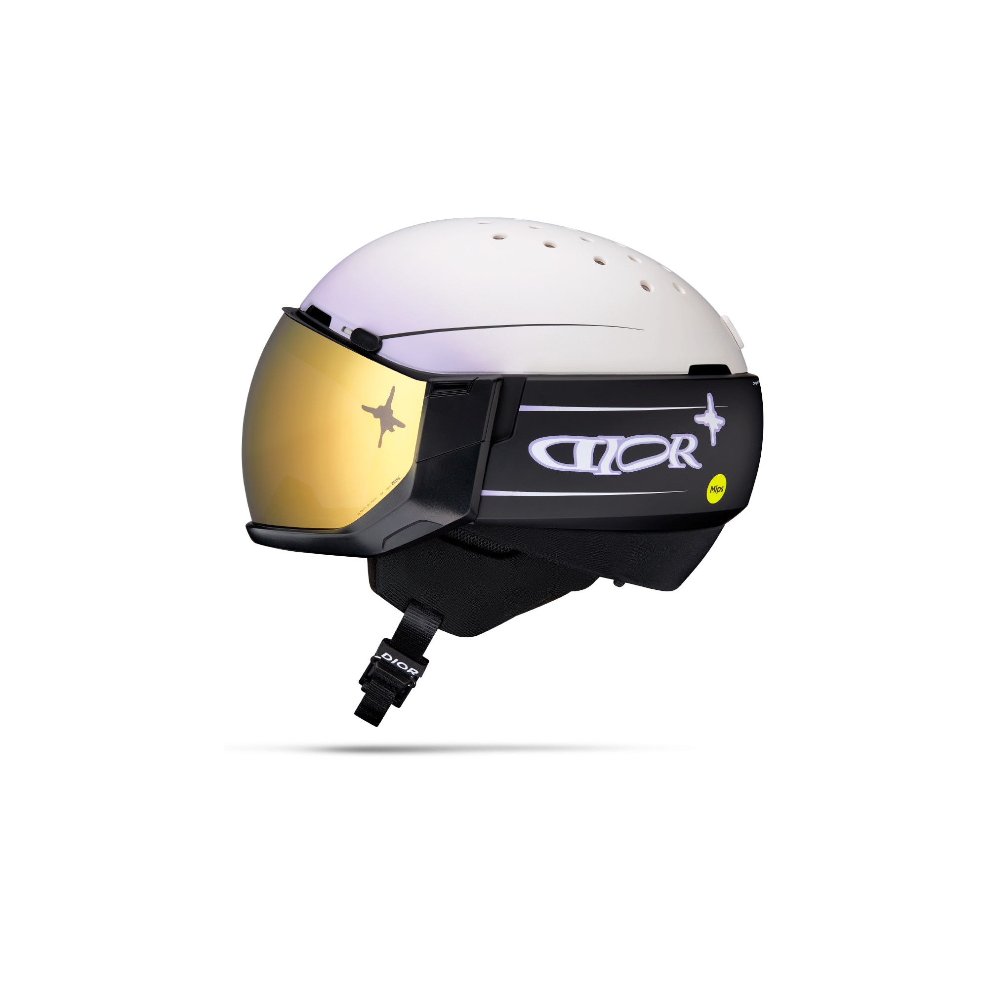 DIOR AND LEWIS HAMILTON Ski Helmet with Visor Black and White with DIOR ...