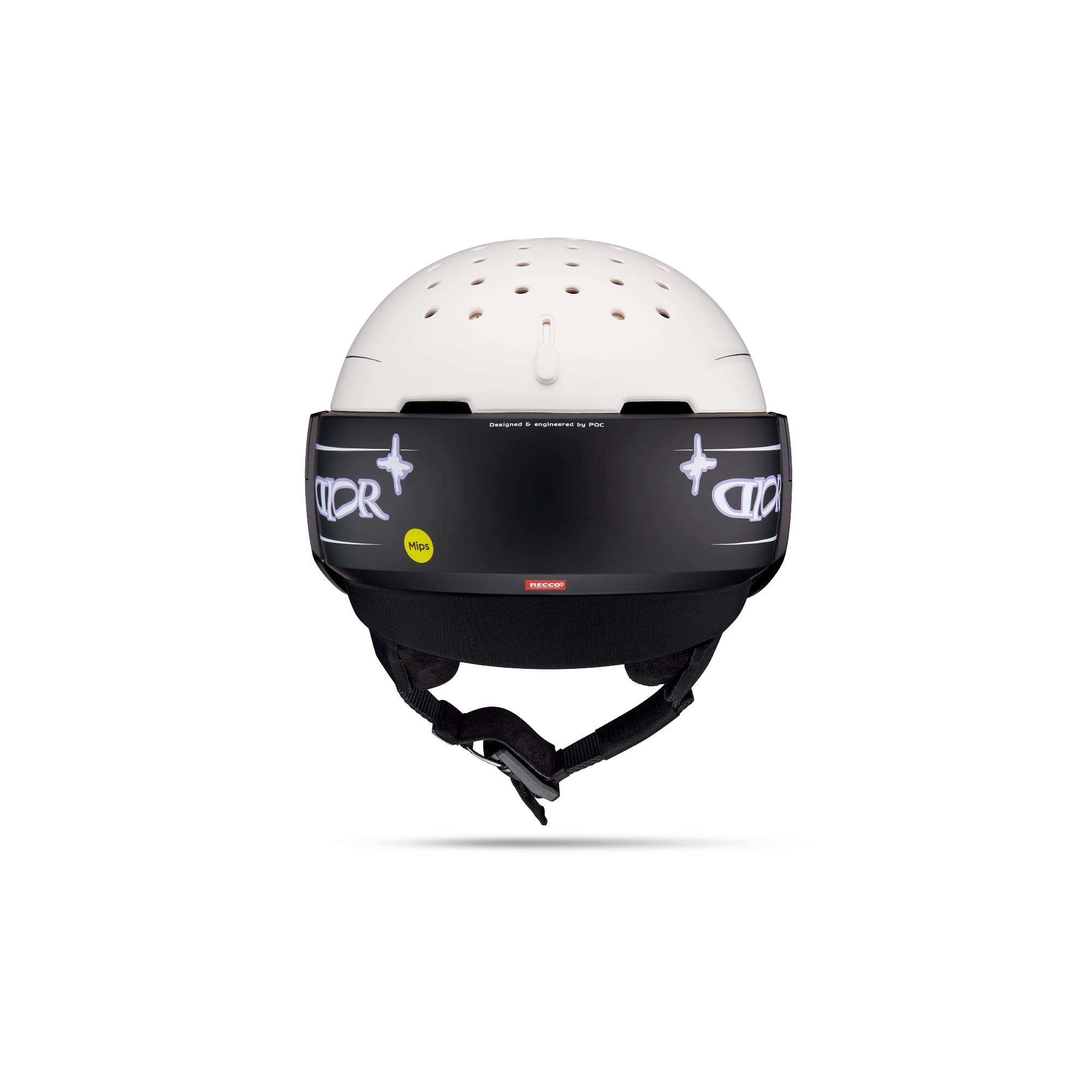 DIOR AND LEWIS HAMILTON Ski Helmet with Visor Black and White with DIOR ...
