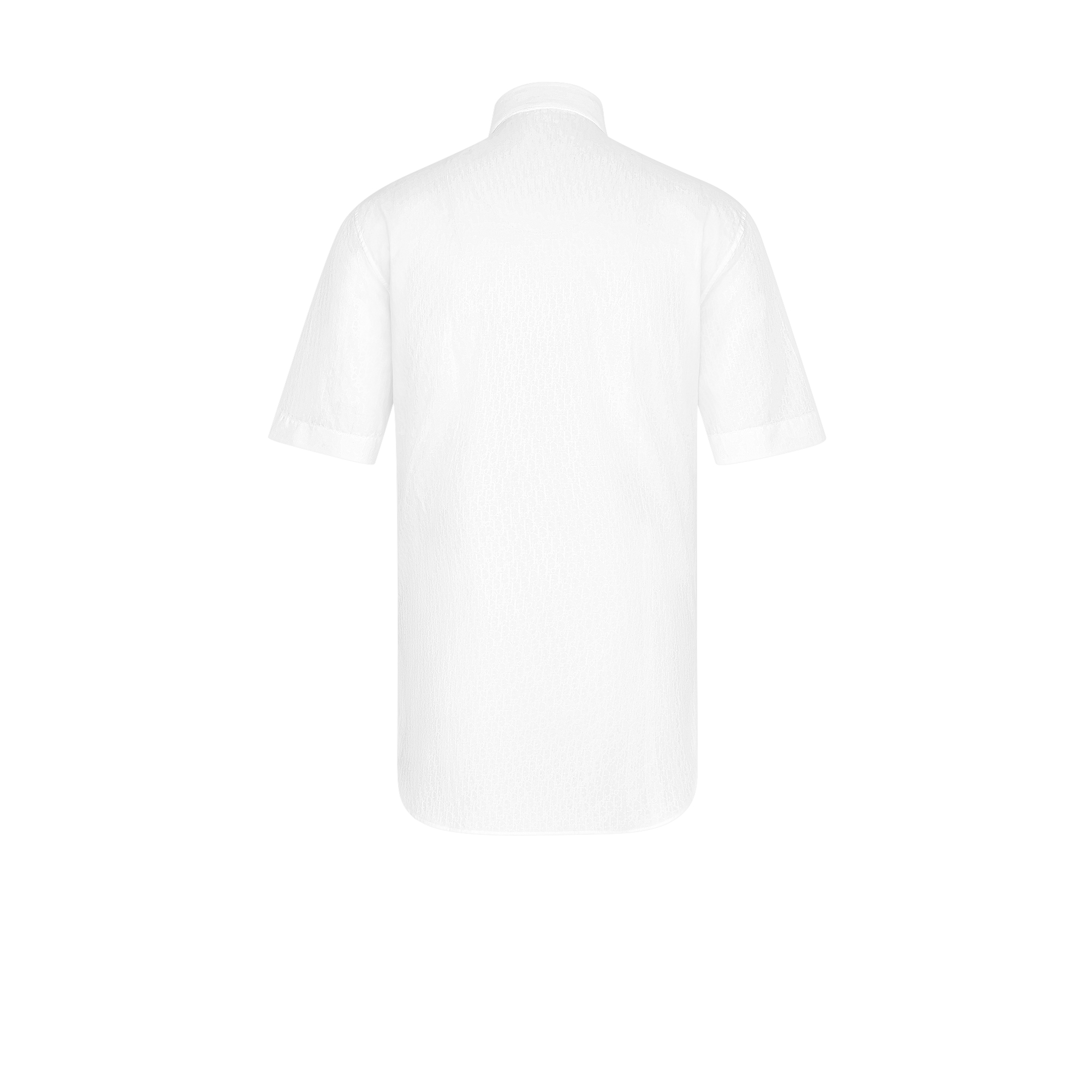 Camisa Dior Oblique de manga corta Jacquard de algodón blanco | DIOR