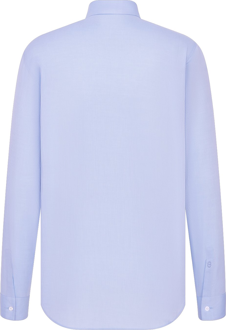 Shirt with CD Embroidered Cuff Blue Checkered Cotton Poplin | DIOR