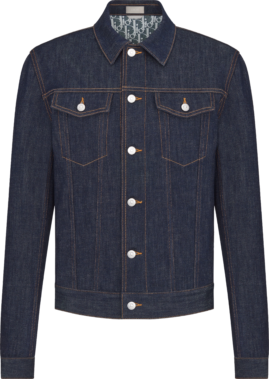 Dior Oblique Jacket Blue Raw Cotton Denim | DIOR