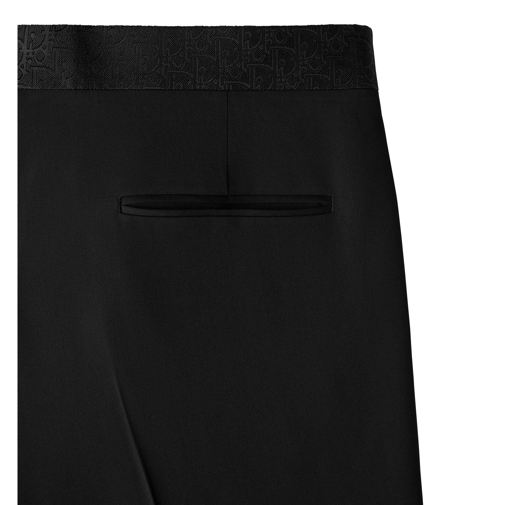 Pants with Dior Oblique Belt Black Virgin Wool Twill | DIOR