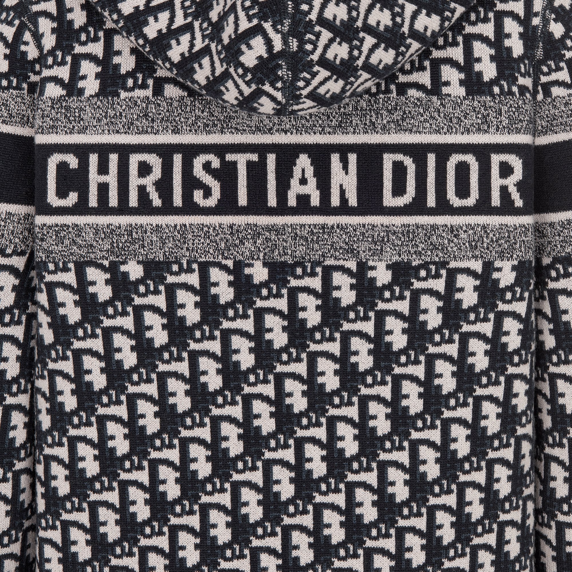 Reversible Zipped Cardigan with Hood Blue Cashmere-Blend Knit with Dior ...