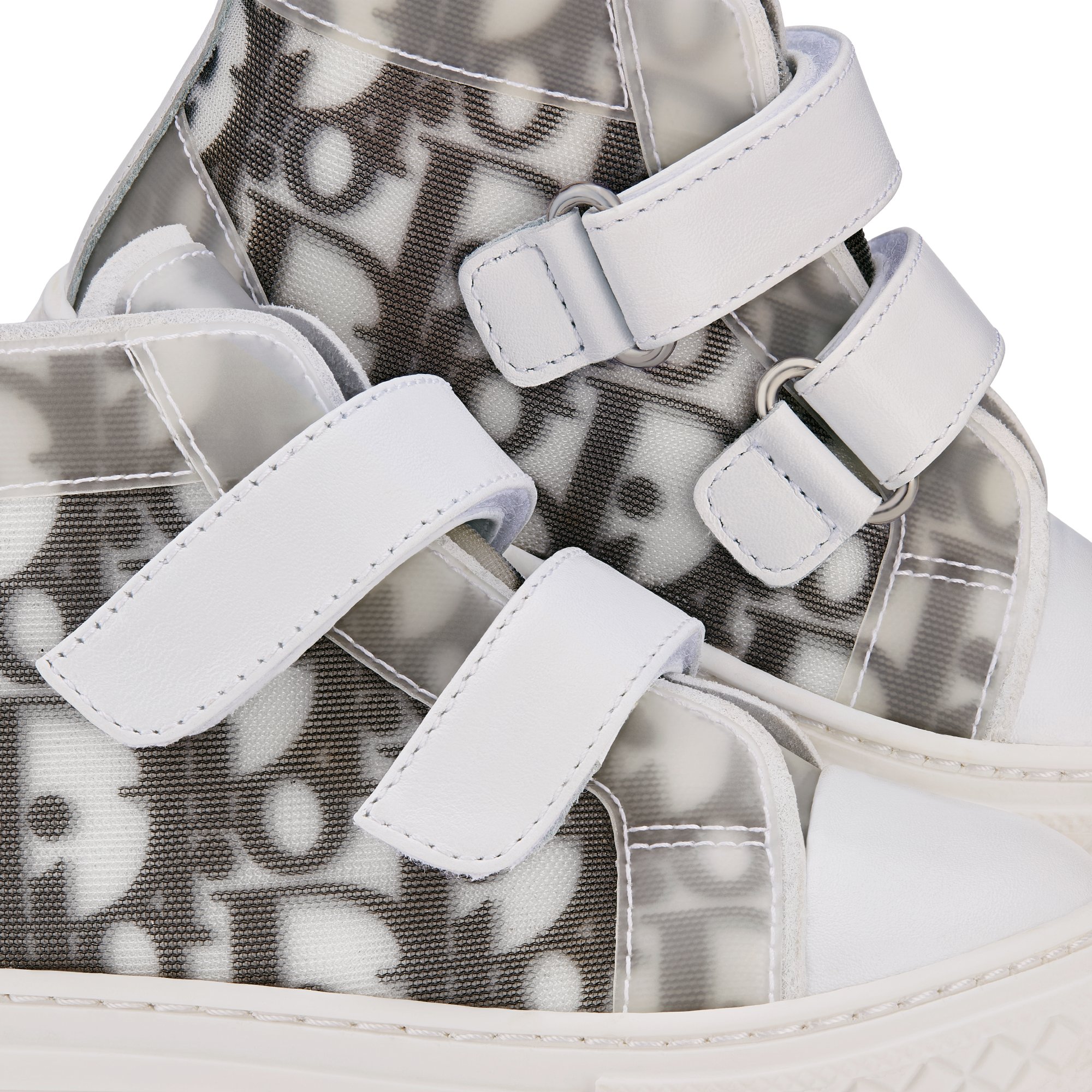 Hoge B23-sneaker voor baby’s Technisch canvas met wit en zwart Dior Oblique-motief | DIOR