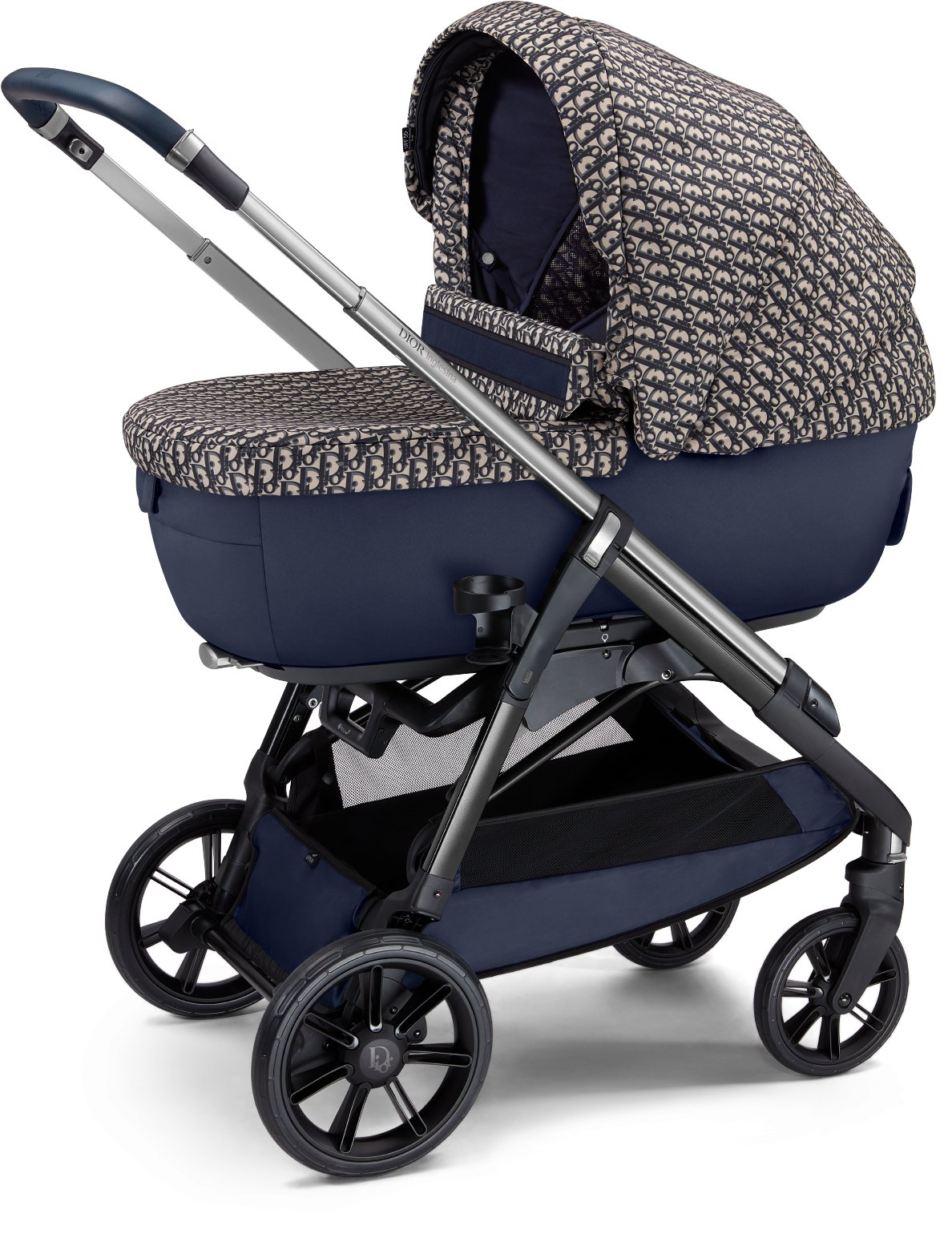 Bassinet and Stroller Combo Blue and Beige Dior Oblique Water-Repellent ...