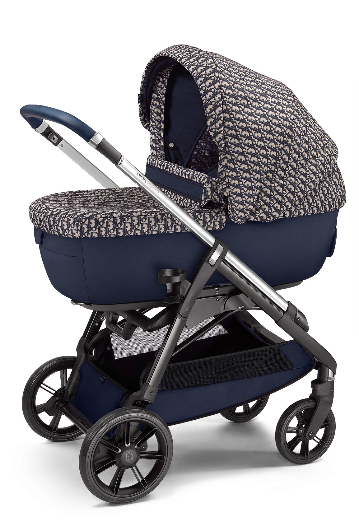 Bassinet and Stroller Combo Blue and Beige Dior Oblique Water-Repellent ...