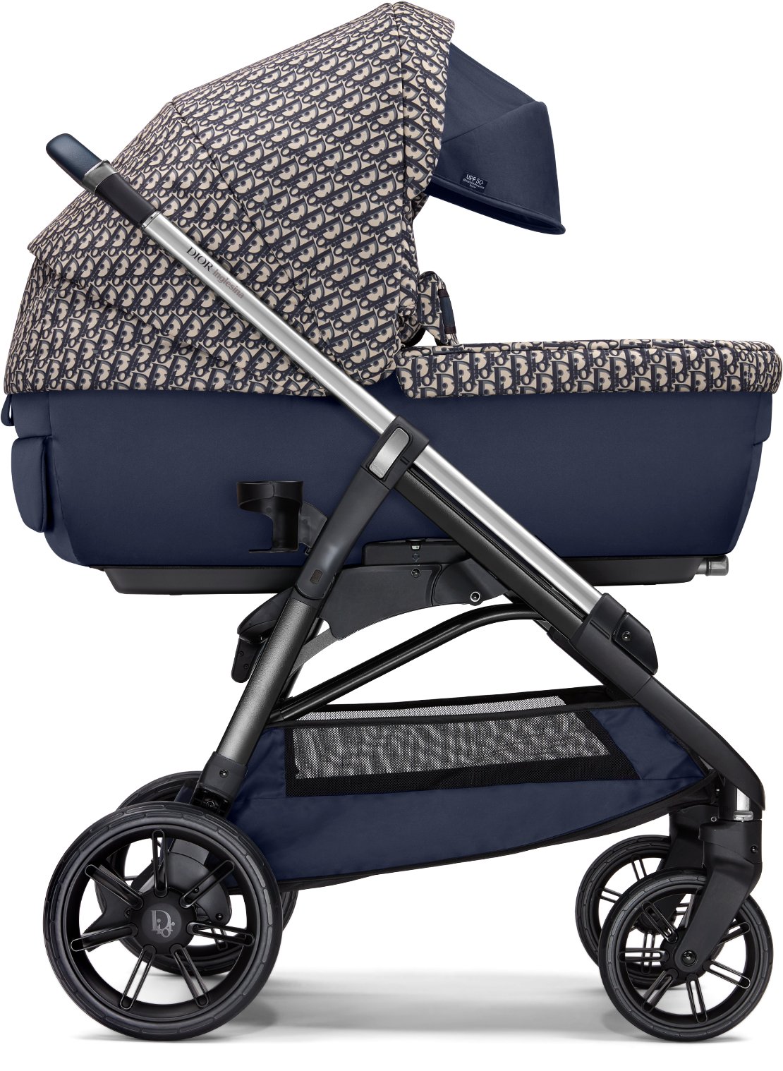 Bassinet and Stroller Combo Blue and Beige Dior Oblique Water-Repellent ...