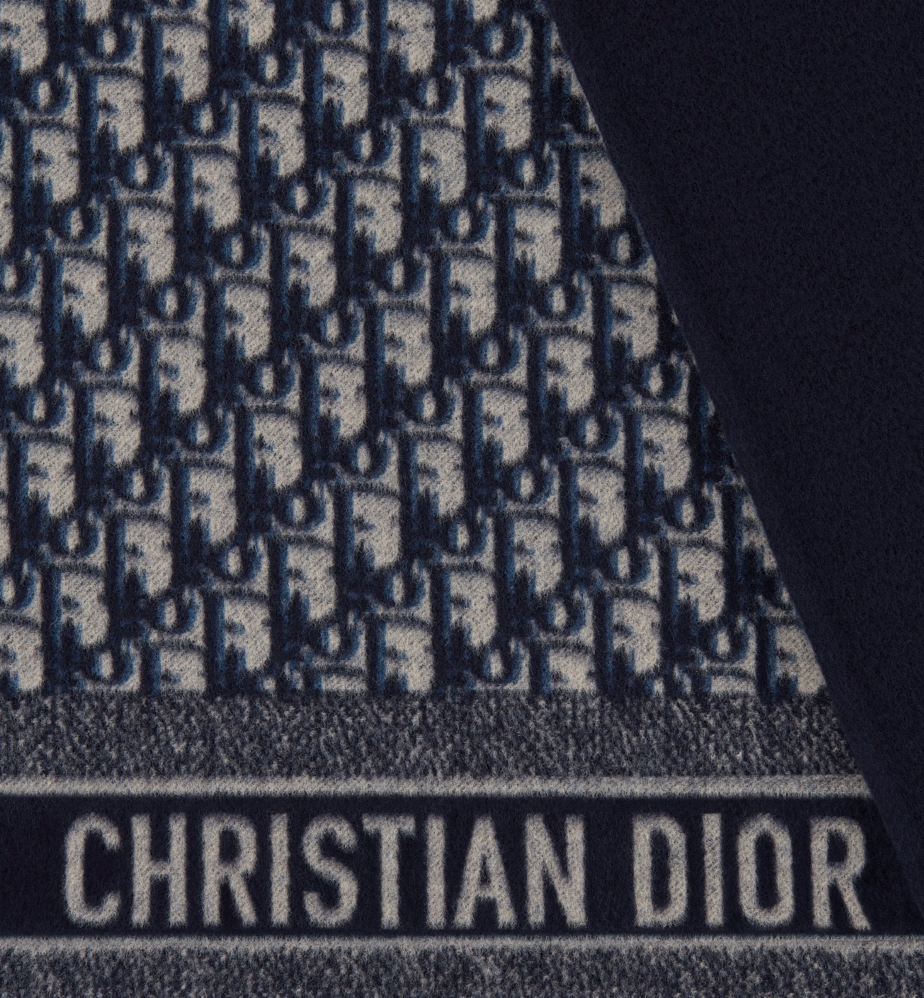 Coat with Belt Blue Double-Sided Virgin Wool | DIOR Coat with Belt Blue Double-Sided Virgin Wool | DIOR