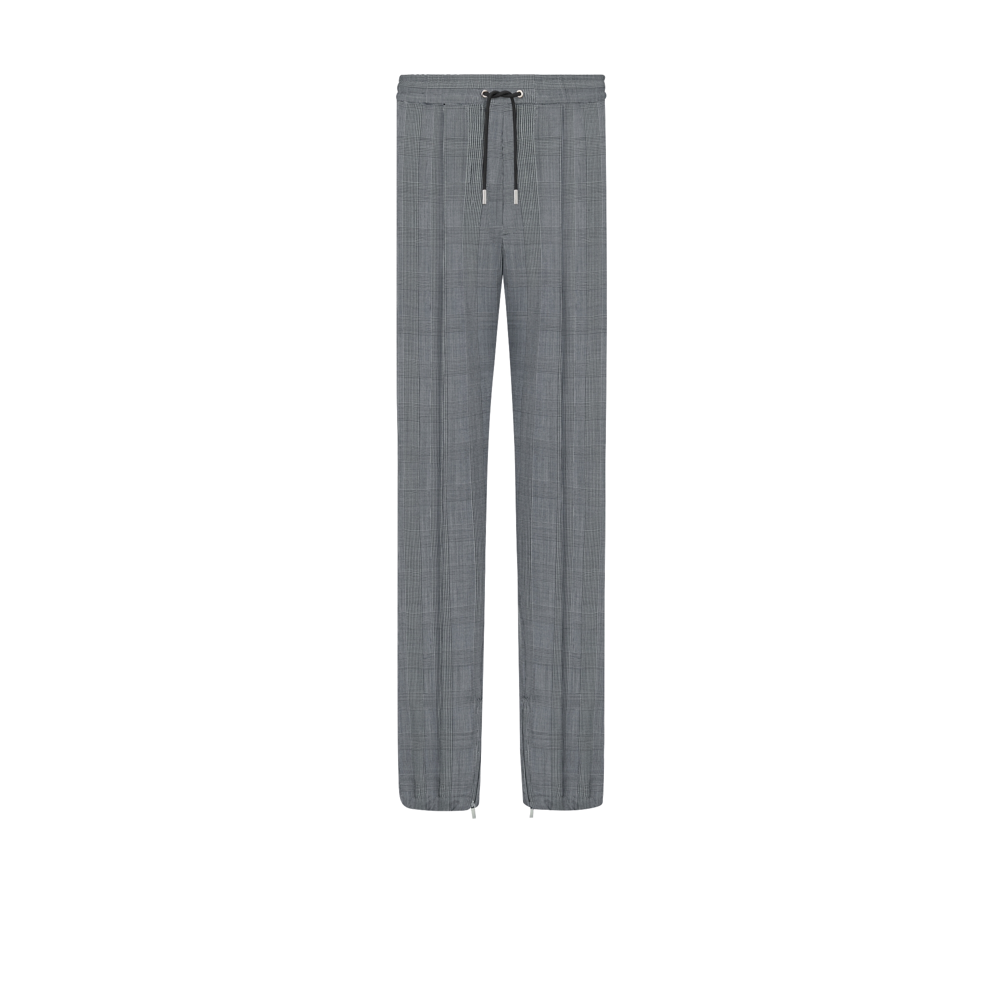 Pantalon de jogging à motif Prince de Galles Toile de laine grise | DIOR