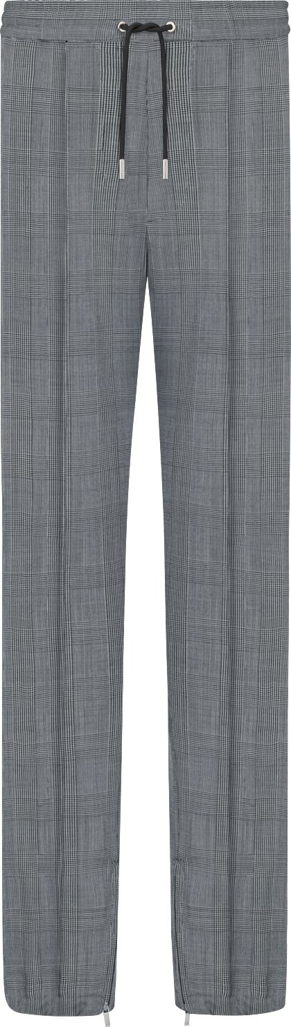 Prince of Wales Track Pants Gray Wool | DIOR