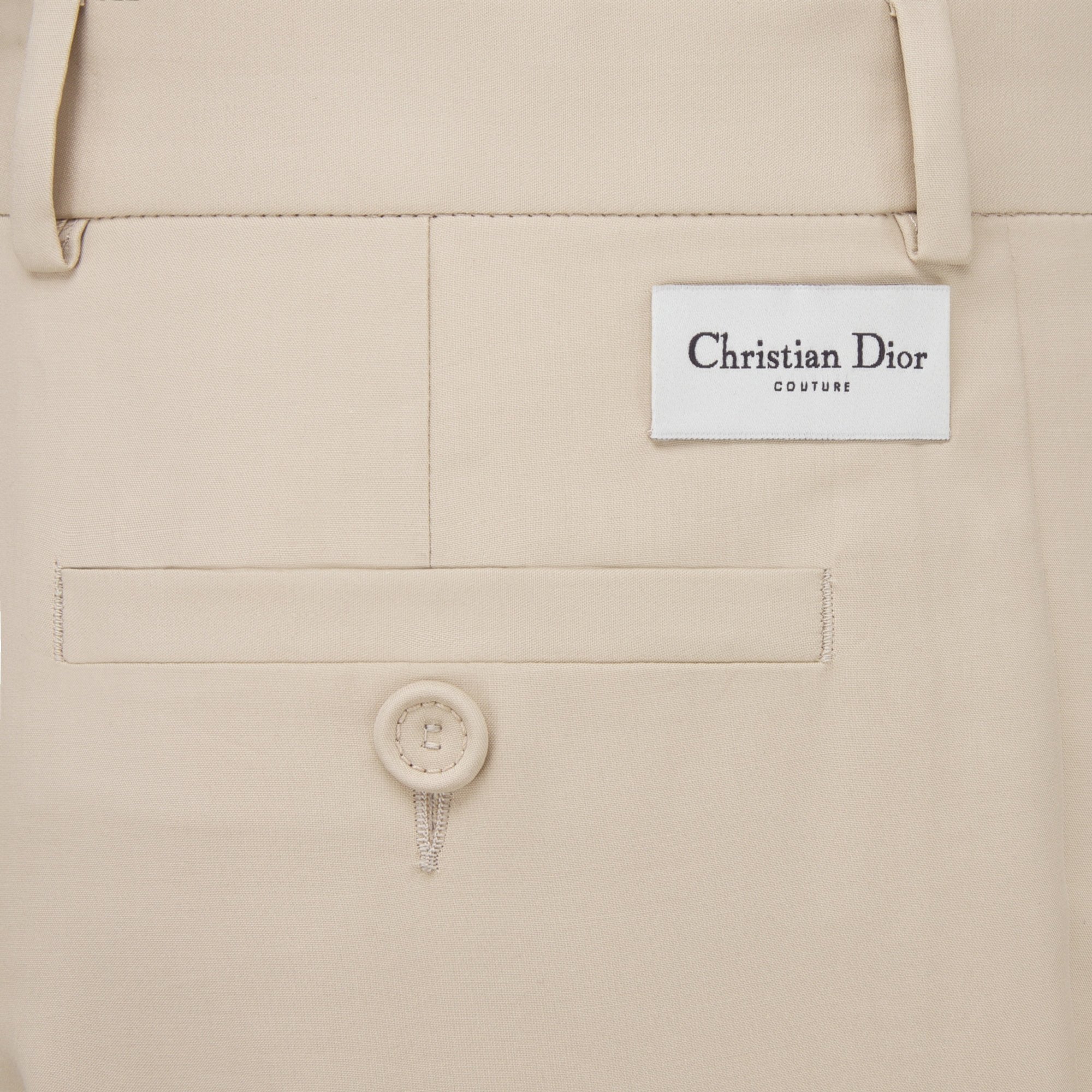 Christian Dior Couture Chinos Beige Cotton Faille | DIOR