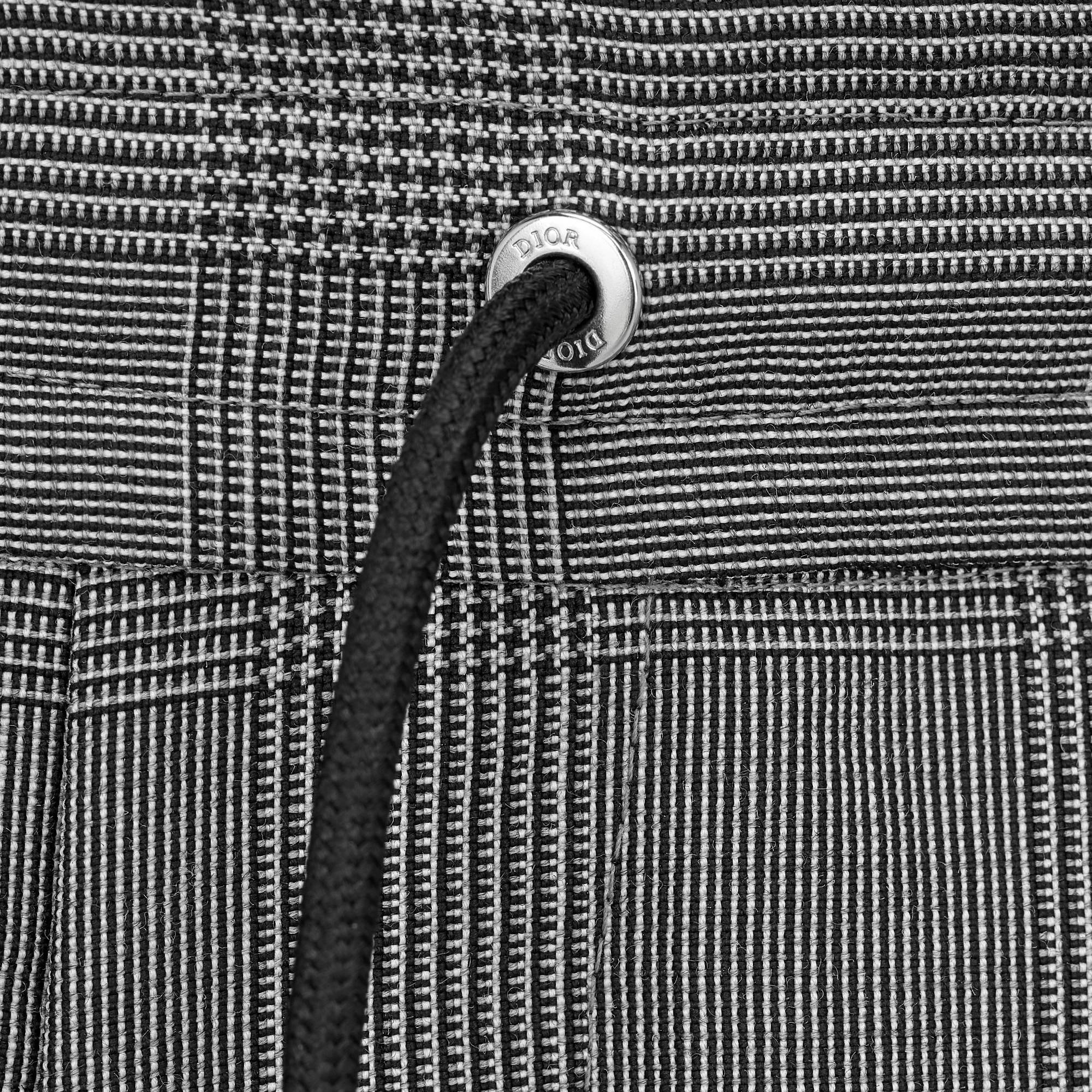 Prince of Wales Track Pants Gray Wool | DIOR