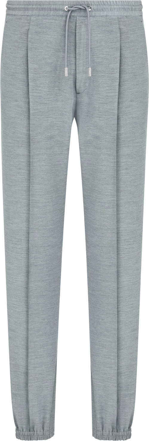 Tailored Track Pants Gray Slub Cotton Blend | DIOR