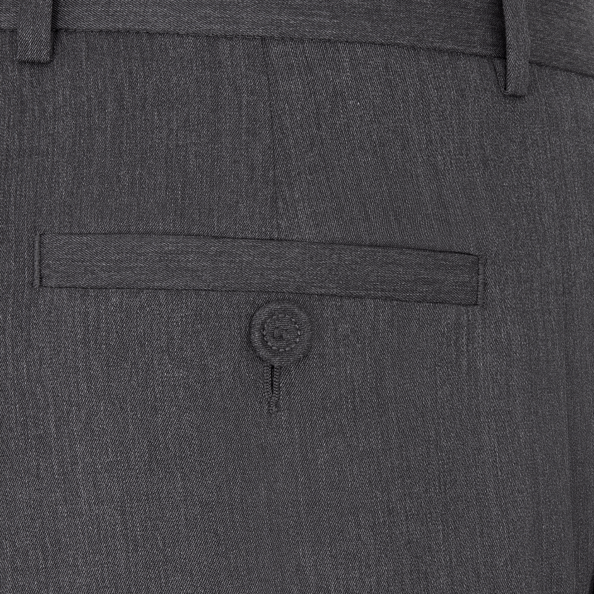 Tailored and Cuffed Chino Pants Gray Wool-Blend Twill | DIOR