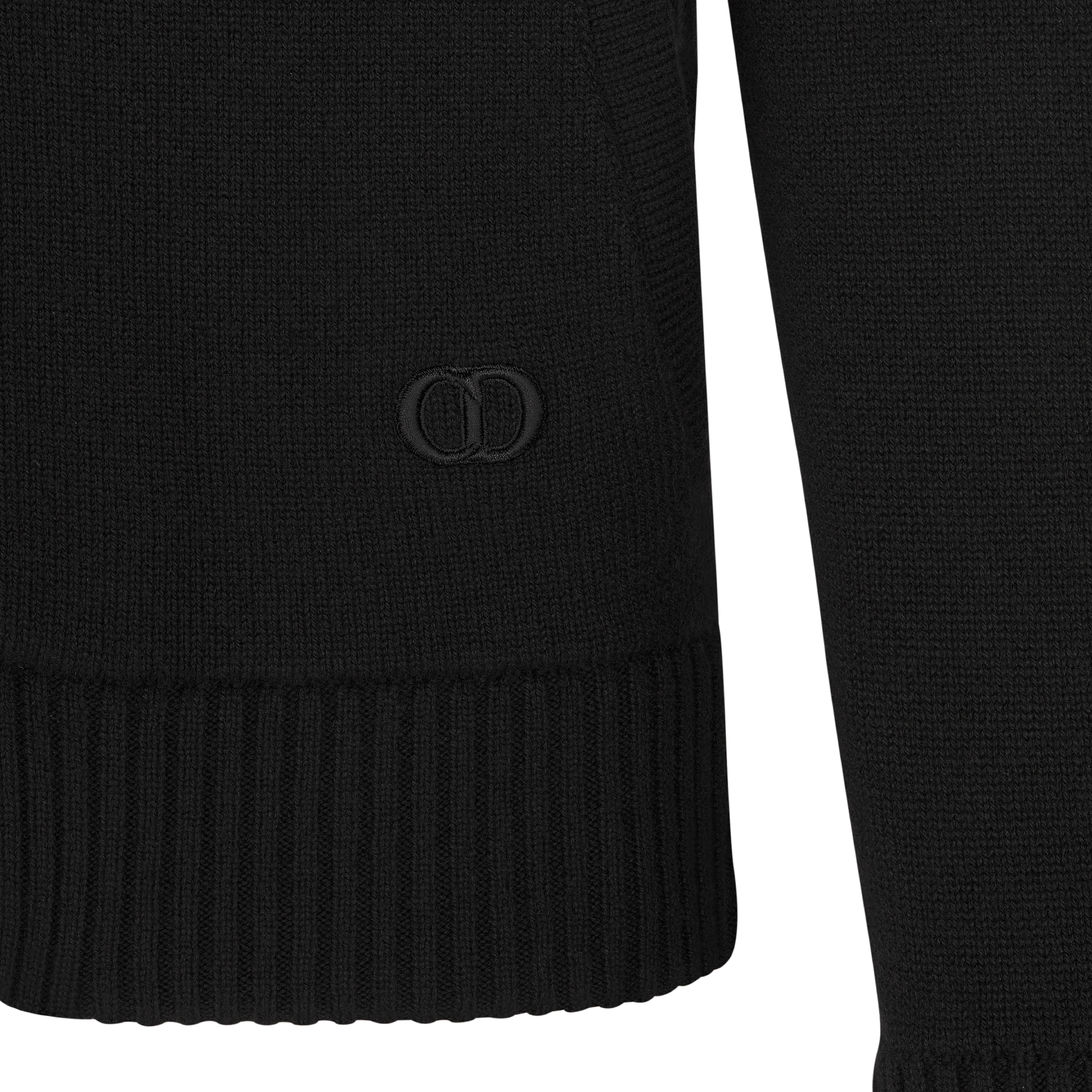 CD Icon Hooded Sweatshirt with Zip Black Cashmere Jersey | DIOR