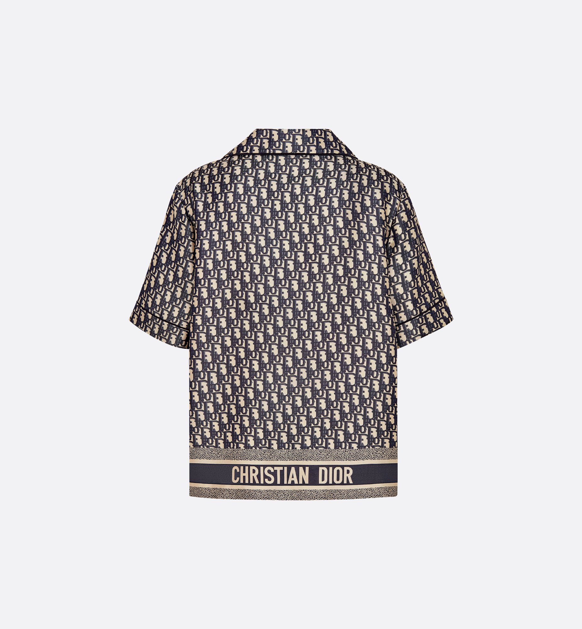 Dior Chez Moi Short-Sleeved Shirt Blue Dior Oblique Silk Dior Chez Moi Short-Sleeved Shirt Blue Dior Oblique Silk