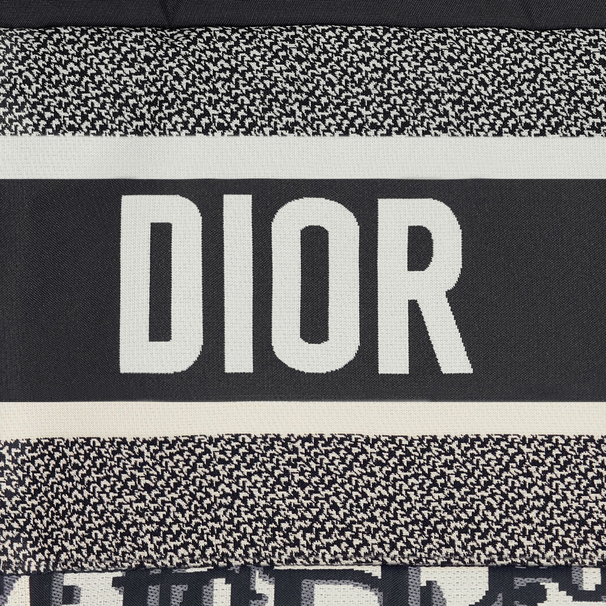 Reversible Long Puffer Jacket Blue and Ecru Dior Oblique Quilted ...