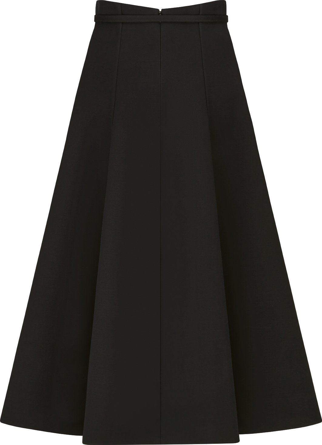 Jupe mi-longue Laine et soie noires | DIOR