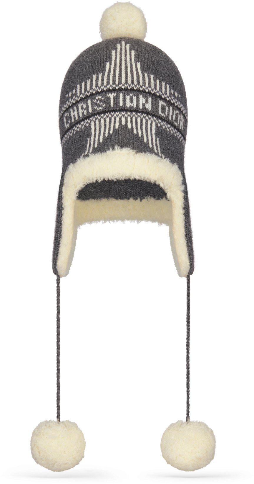 DiorAlps Shapka Gray and White Wool and Cashmere | DIOR