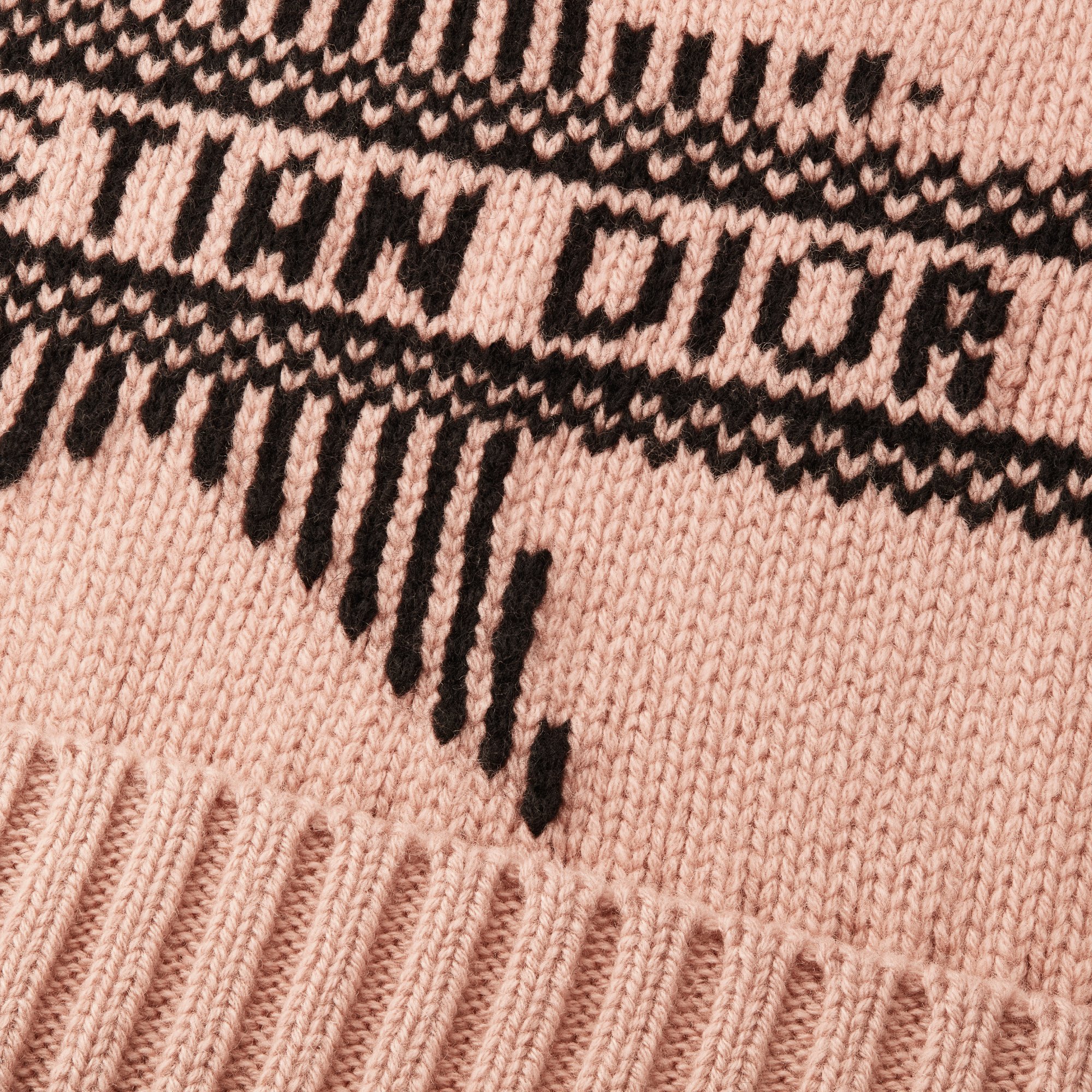 Bonnet DiorAlps Laine et cachemire couleur rose des vents et noirs | DIOR