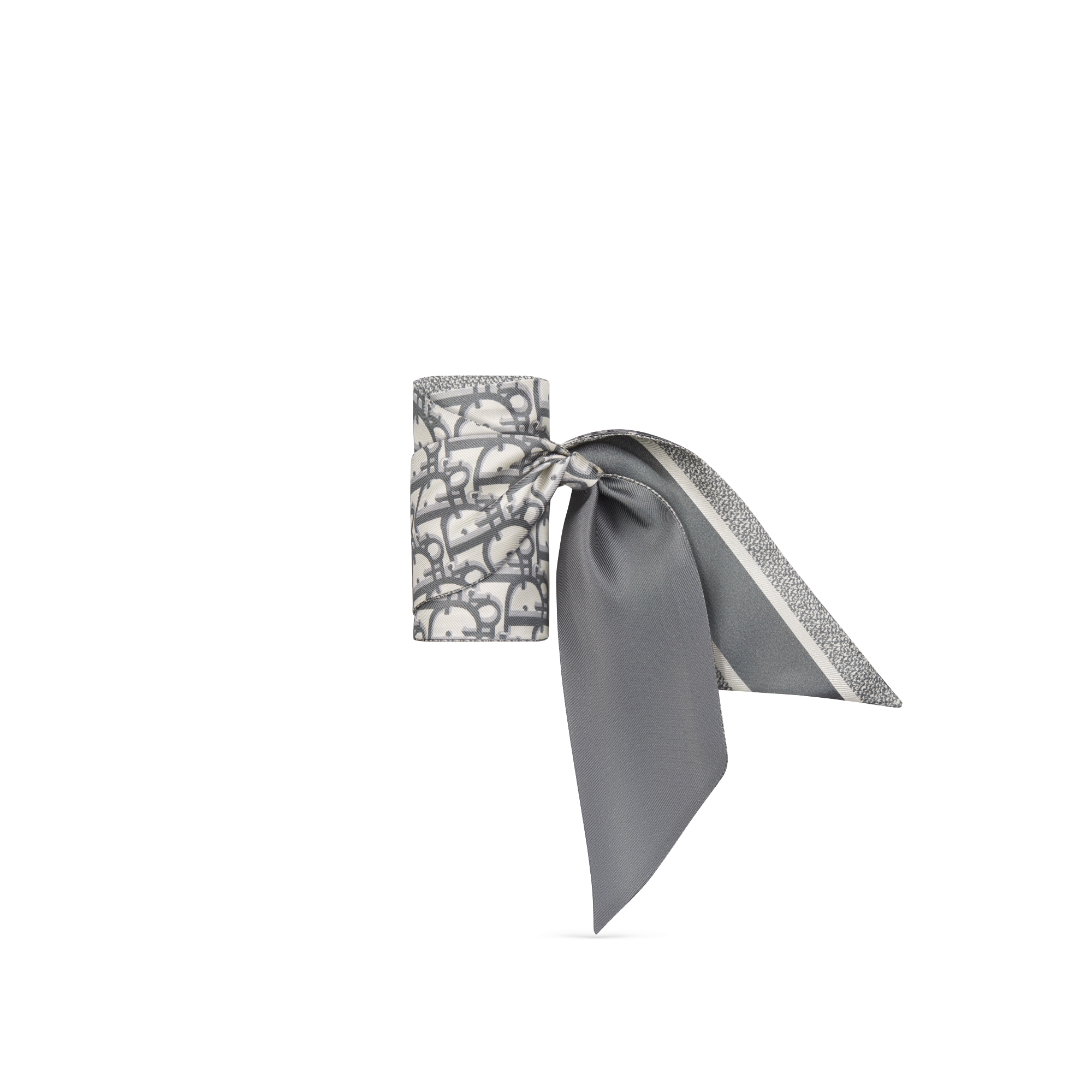 Dior Oblique Mitzah Scarf Gray Silk Twill | DIOR