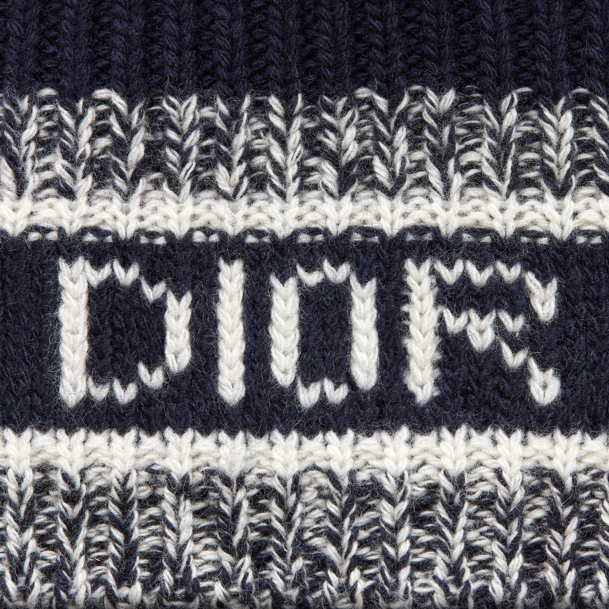D-White Beanie Navy Blue Wool and Cashmere Knit | DIOR