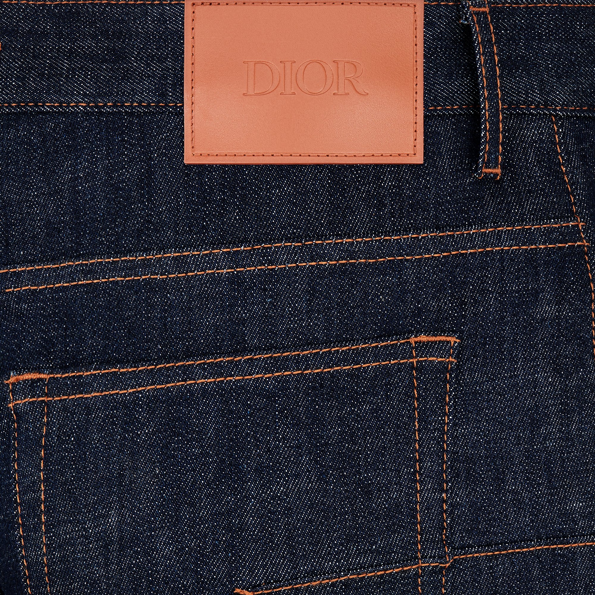 Lange slim-fit jeans met Dior Oblique-motief Onbewerkt blauw ...