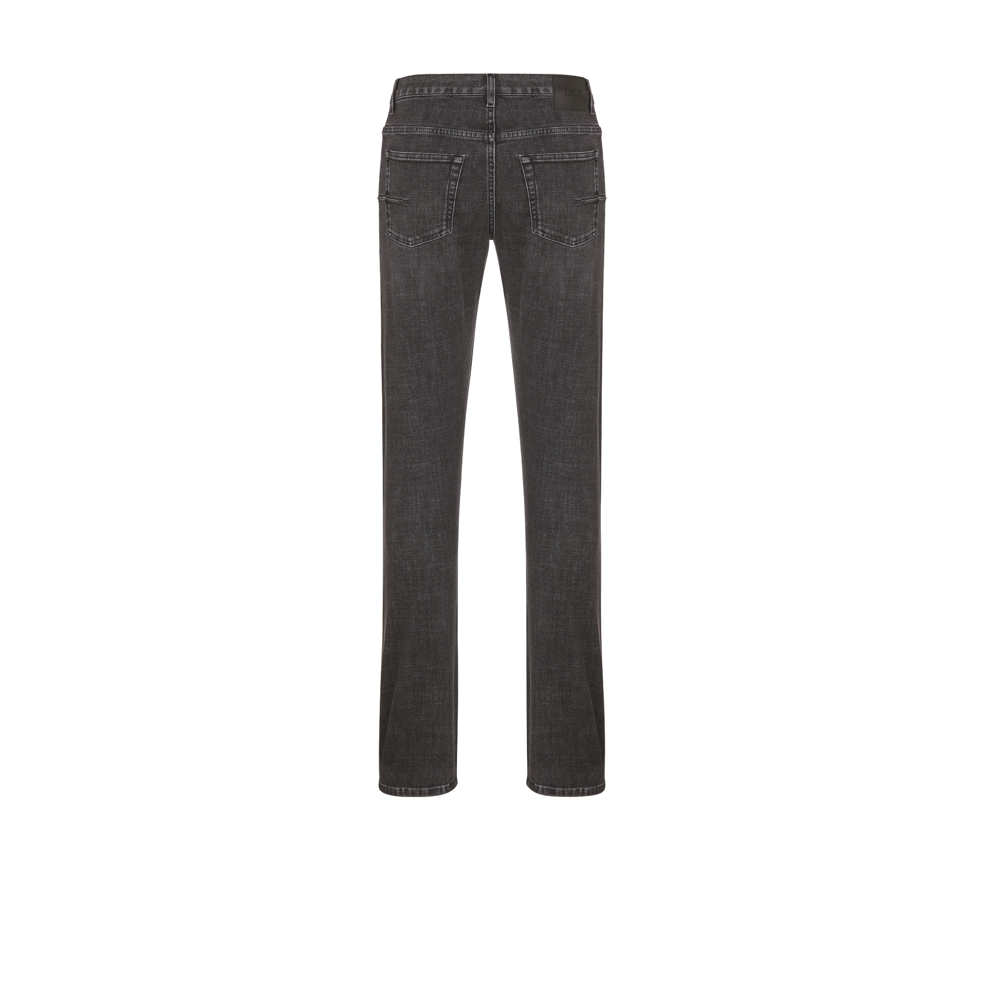 Long Slim-Fit Jeans Gray Cotton Denim | DIOR