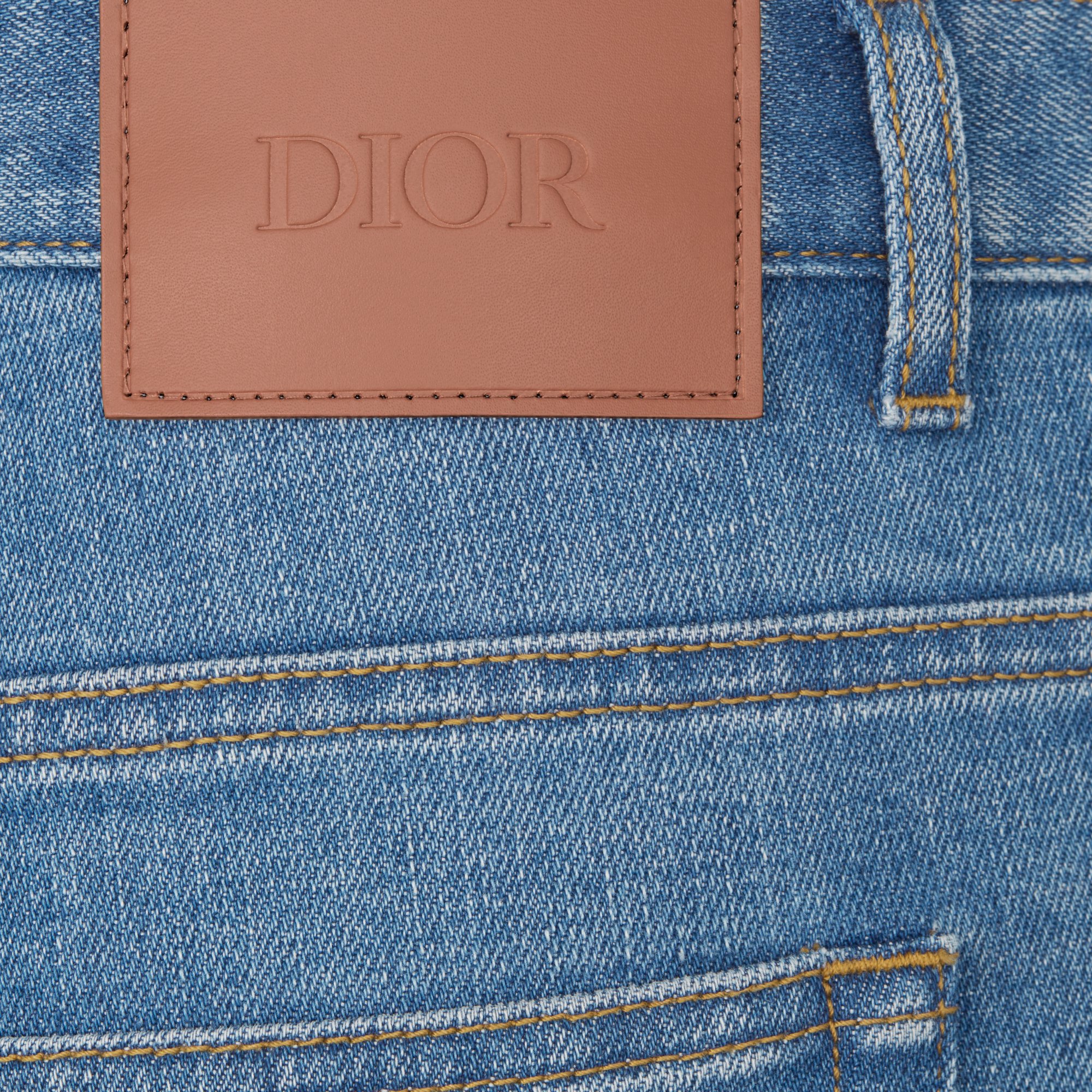 슬림 핏 진 블루 코튼 블렌드 트윌 | DIOR