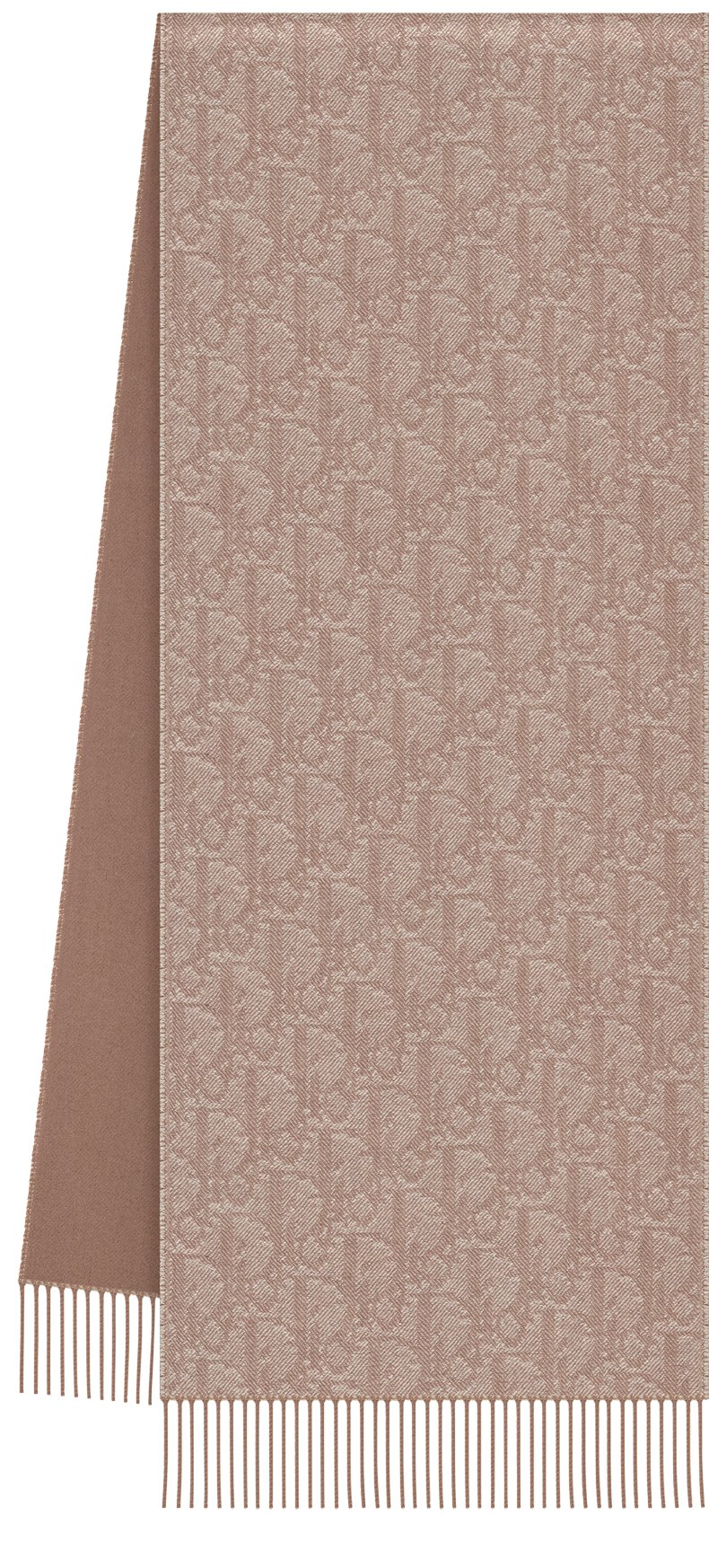 Écharpe double face Dior Oblique Cachemire et laine beige | DIOR