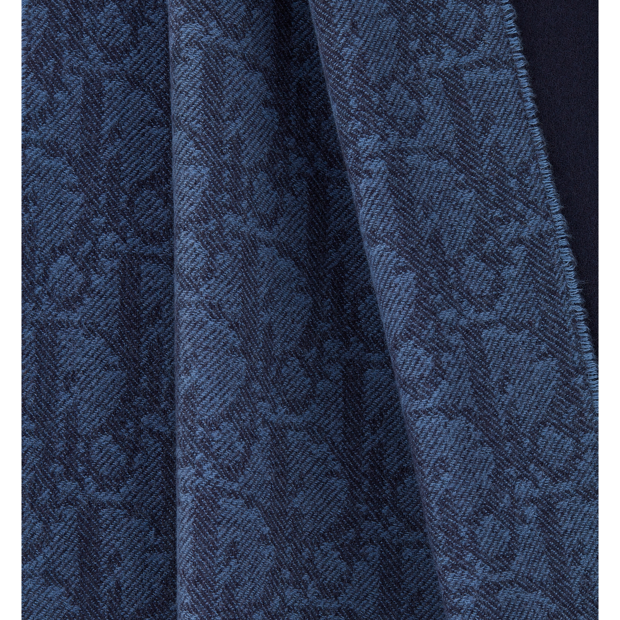 Dior Oblique Double-Sided Scarf Blue and Navy Blue Cashmere and Wool | DIOR