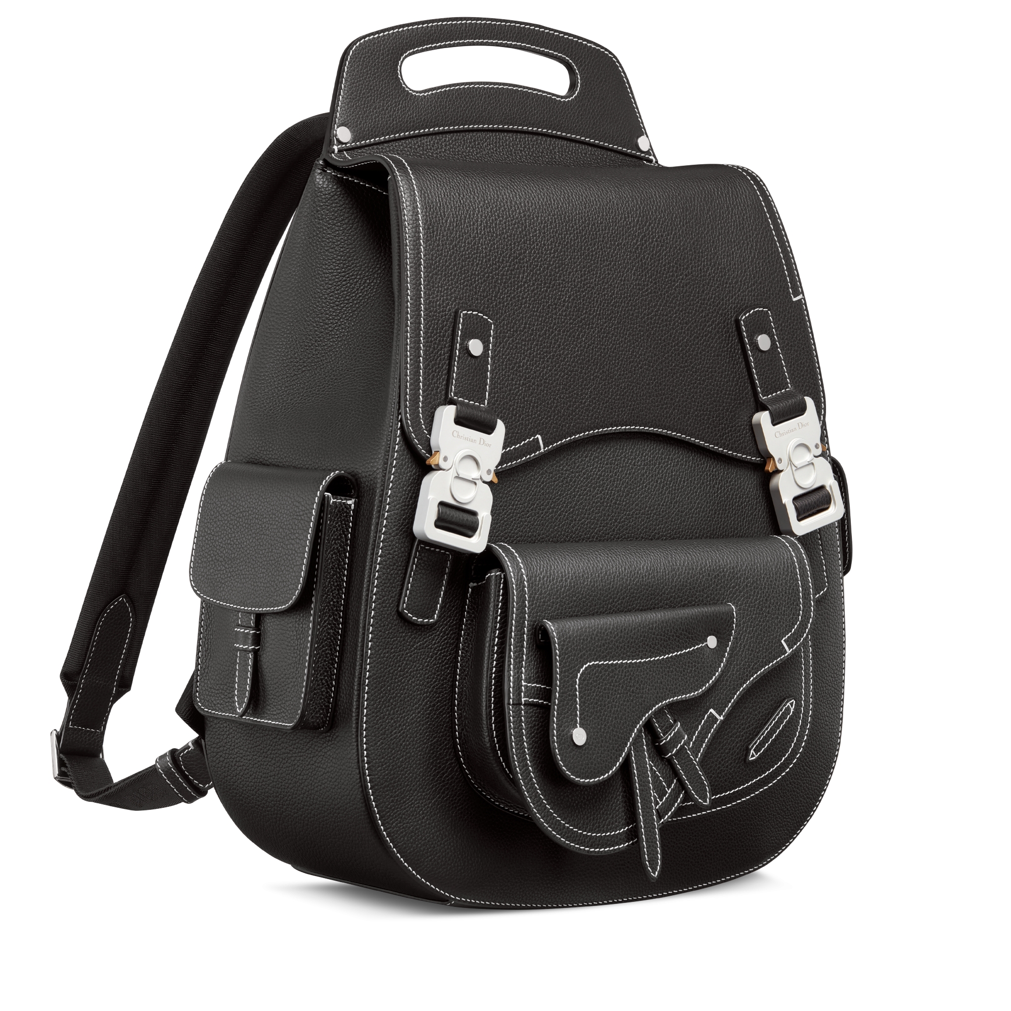 Maxi Gallop Backpack Black Grained Calfskin | DIOR