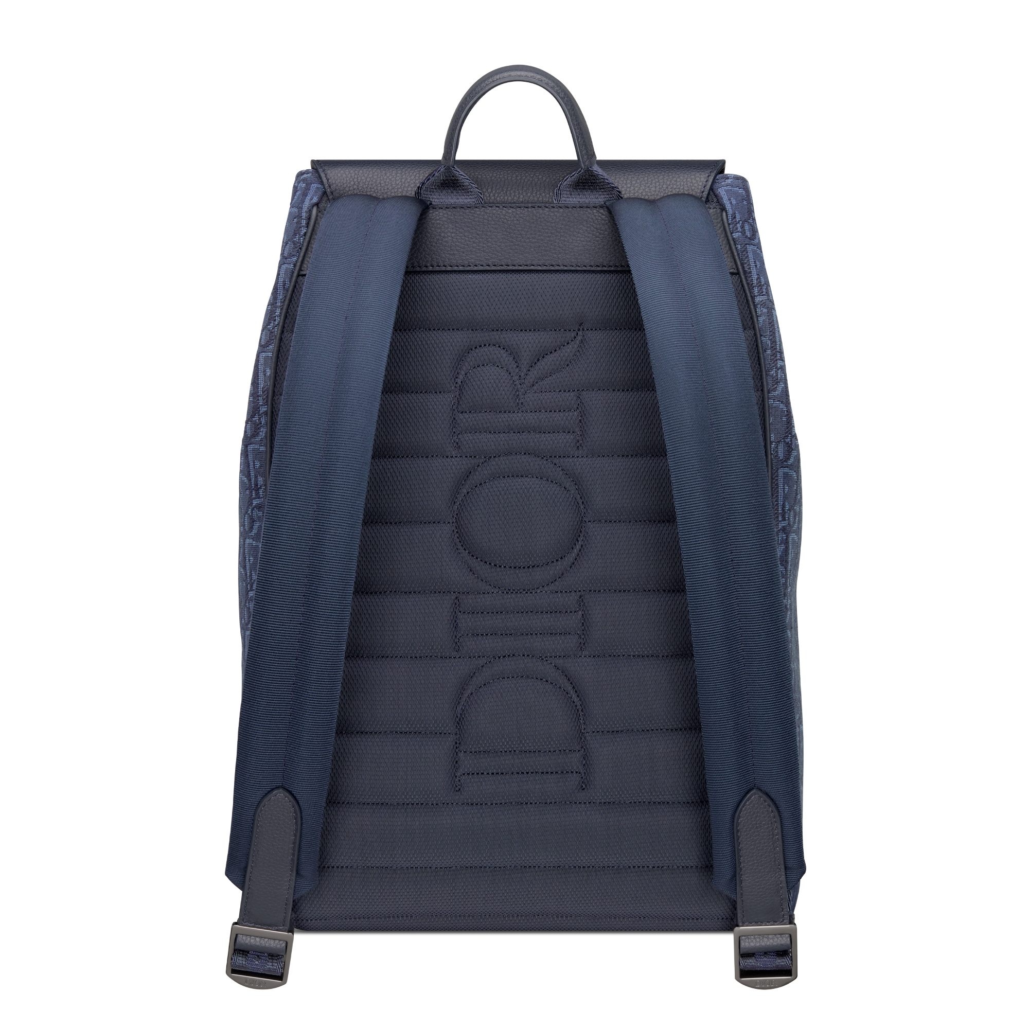 Saddle Backpack with Flap Navy Blue Dior Oblique Jacquard and Navy Blue ...
