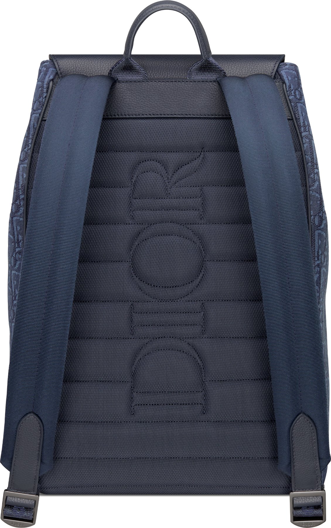 Saddle Backpack with Flap Navy Blue Dior Oblique Jacquard and Navy Blue ...