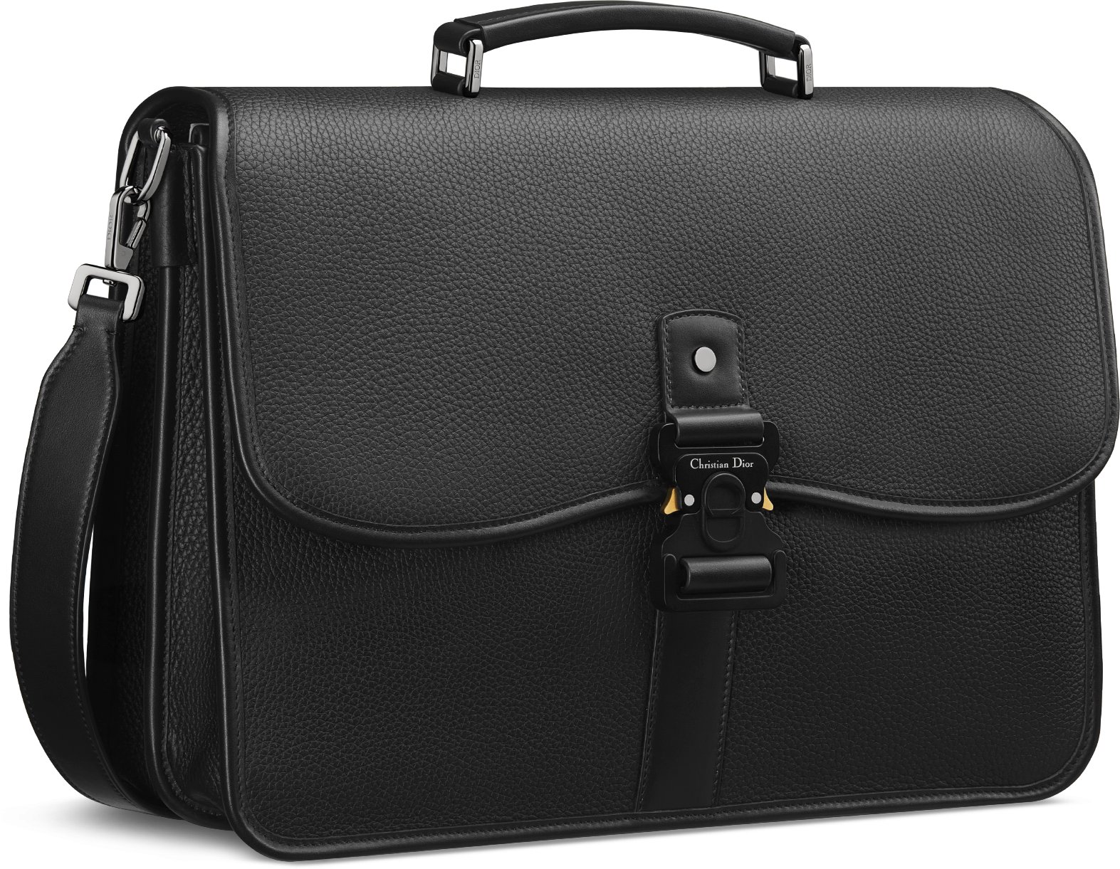 Dior Gallop Briefcase Black grained calfskin | DIOR