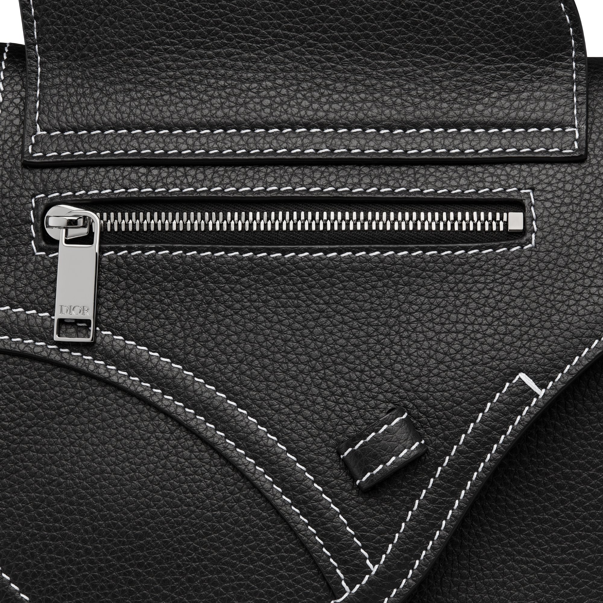 Saddle Pouch Black Grained Calfskin | DIOR