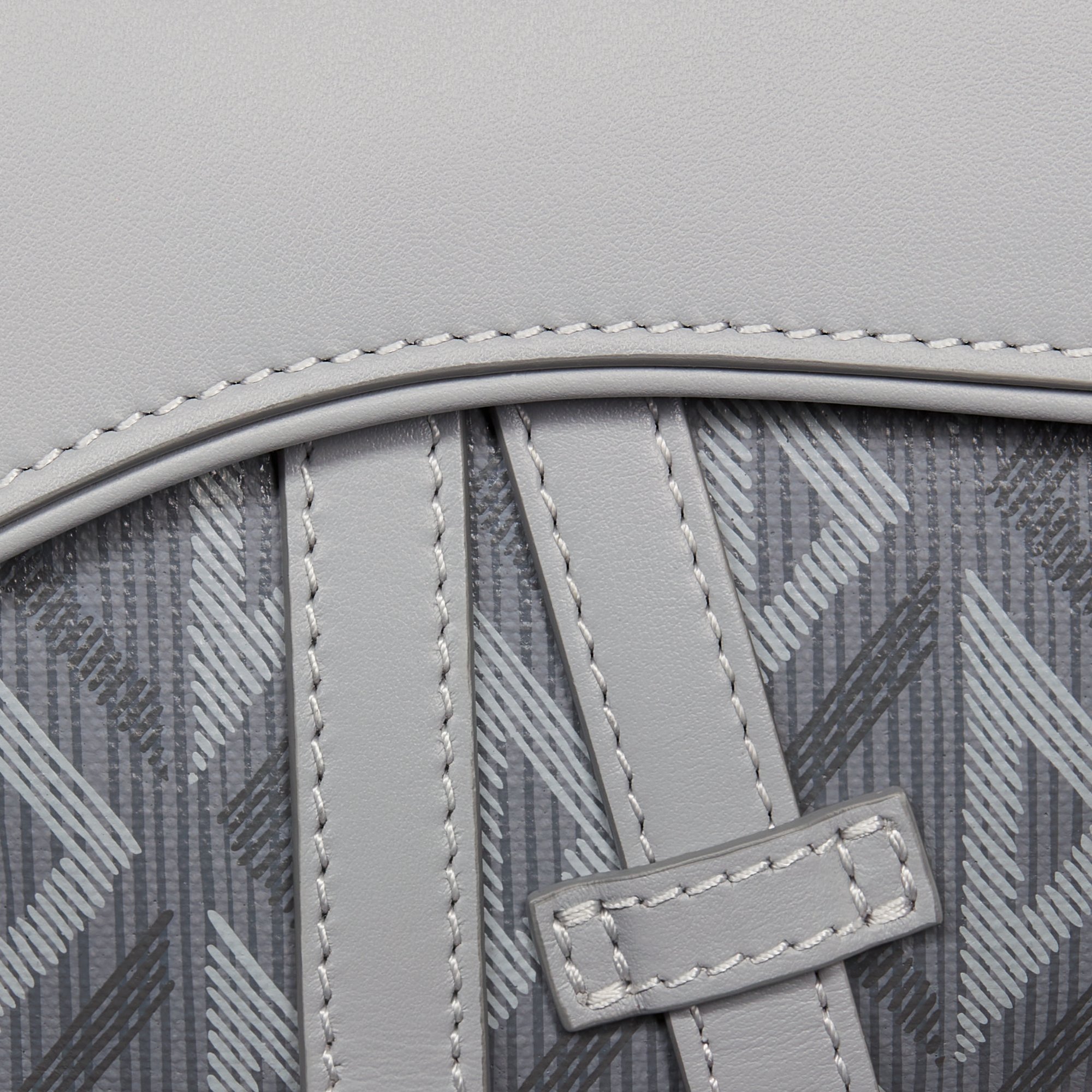Saddle Bag Dior Gray Coated Cotton Canvas with CD Diamond Print and ...