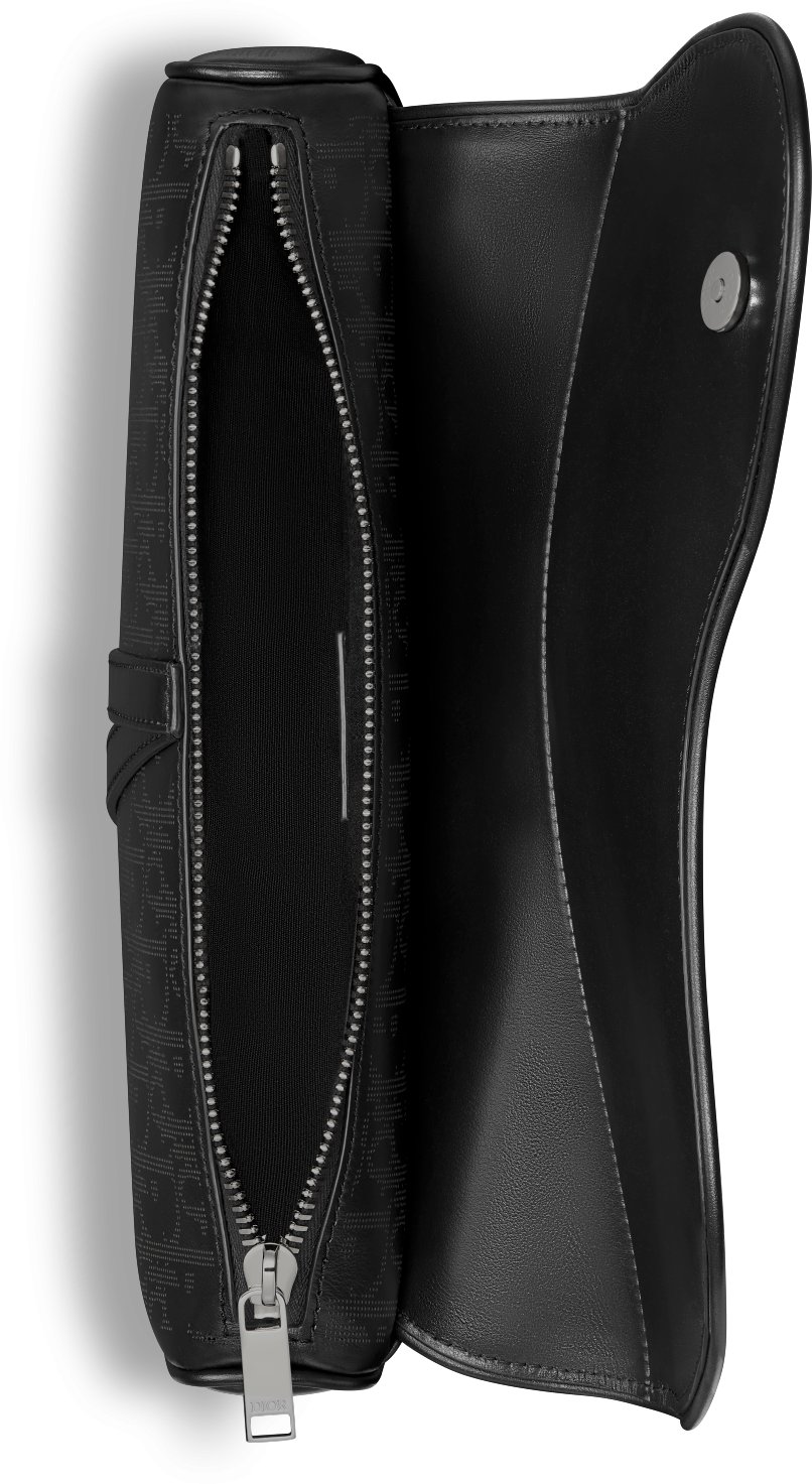Saddle Bag Black Dior Oblique Galaxy Leather | DIOR