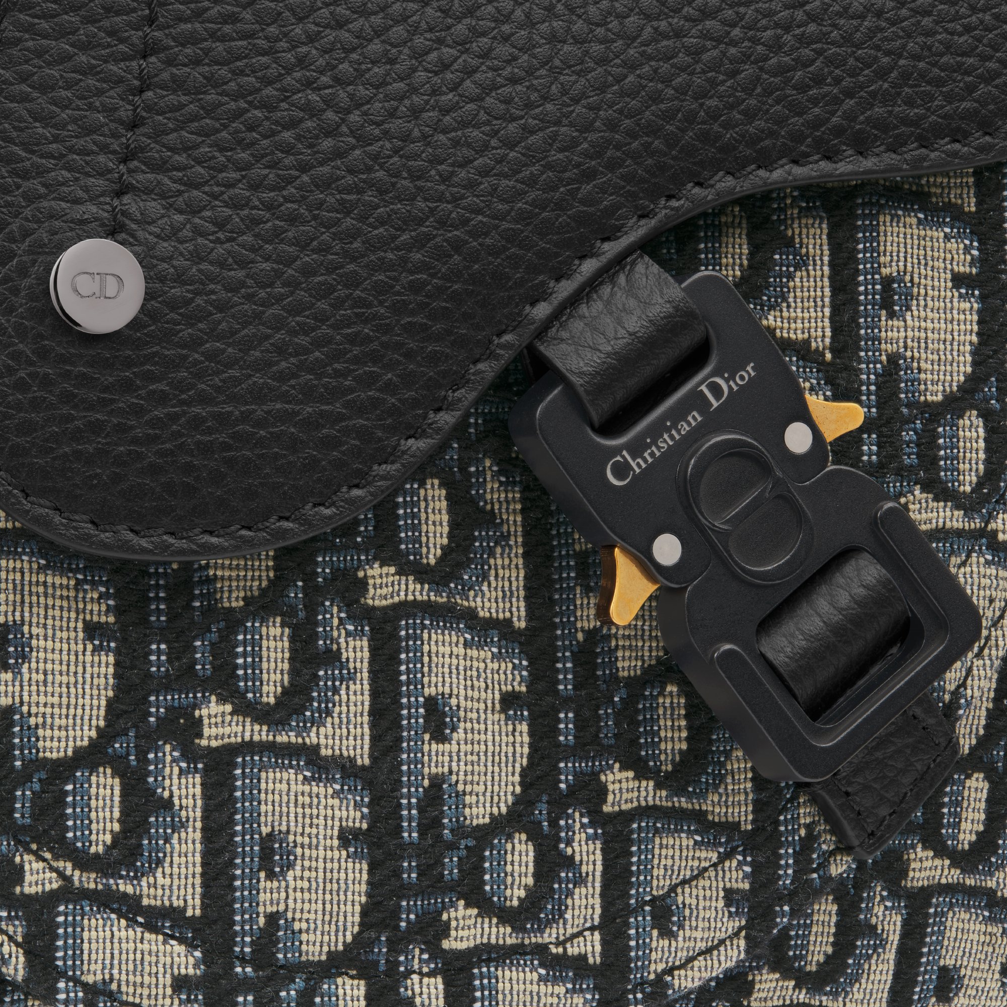 Saddle Messenger Tasche Dior Oblique Jacquard in Beige und Schwarz und ...