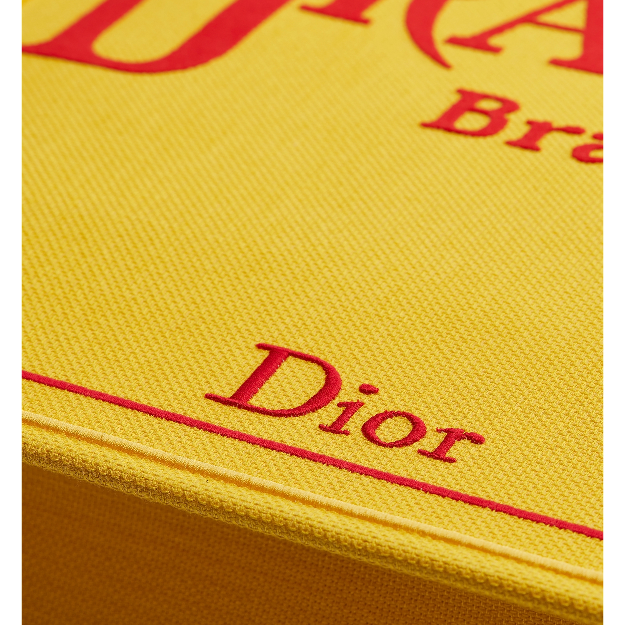 Large Dior Book Tote Yellow and Red Book Cover Embroidery (42 x 35 x 18 ...
