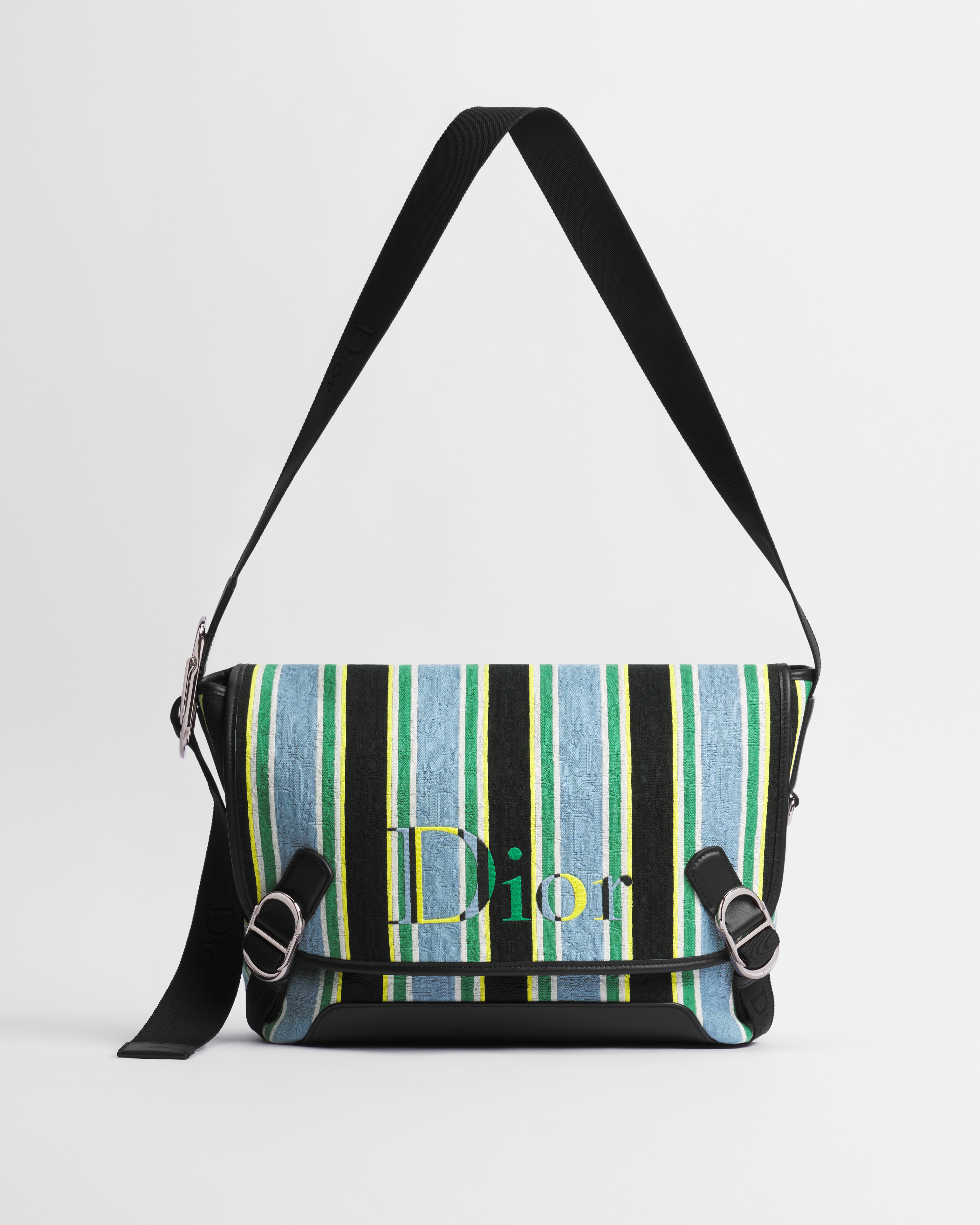 Dioriviera Medium Dior Jett Messenger Bag with Flap Blue and Green Dior ...
