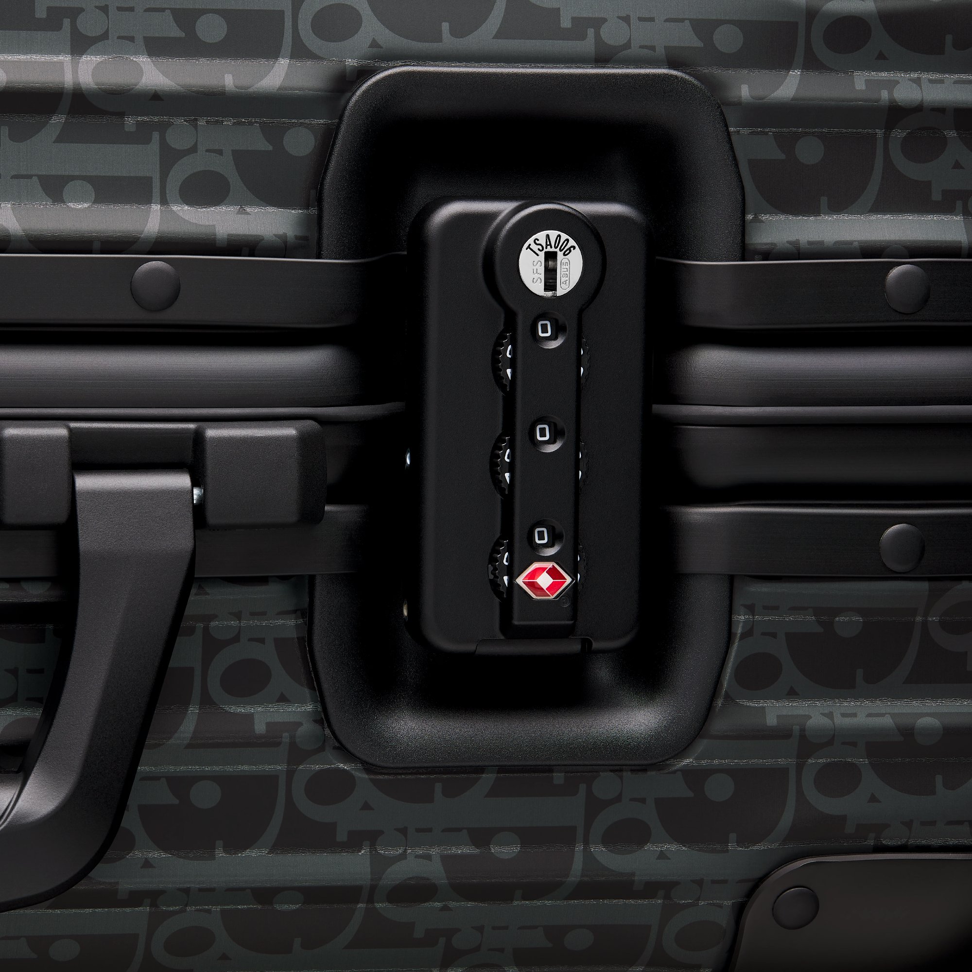 DIOR AND RIMOWA Carry-On Suitcase Black Dior Oblique Aluminum | DIOR