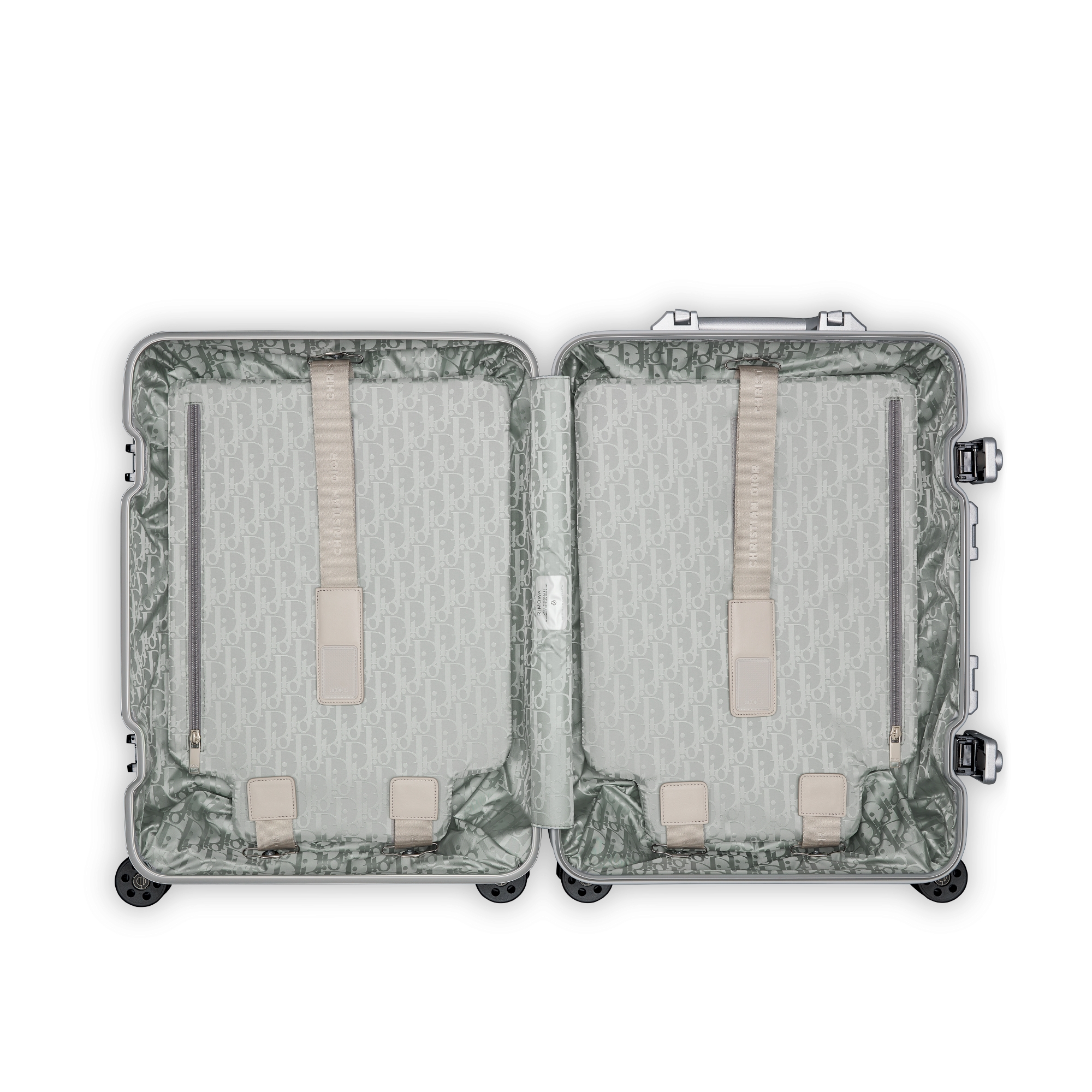 DIOR AND RIMOWA Carry-On Suitcase Gradient Blue Dior Oblique Aluminum ...