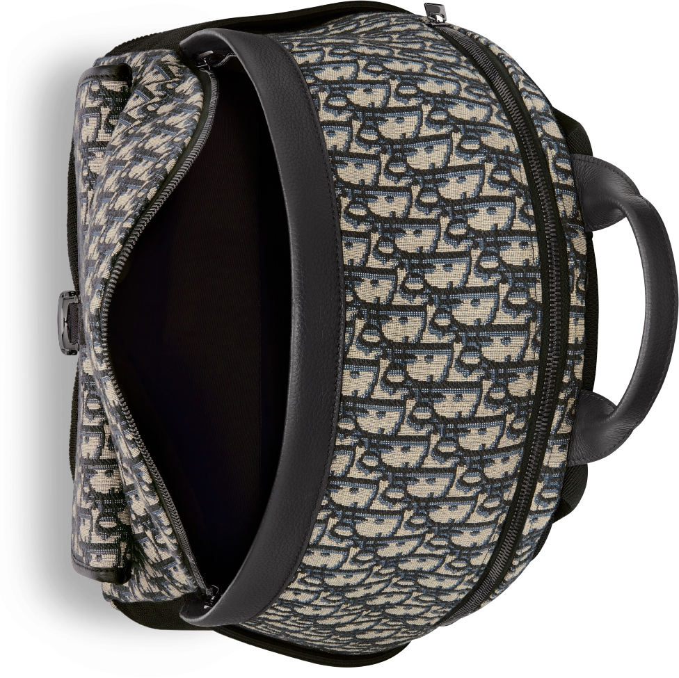 Dior 8 Backpack Beige and Black Dior Oblique Jacquard | DIOR