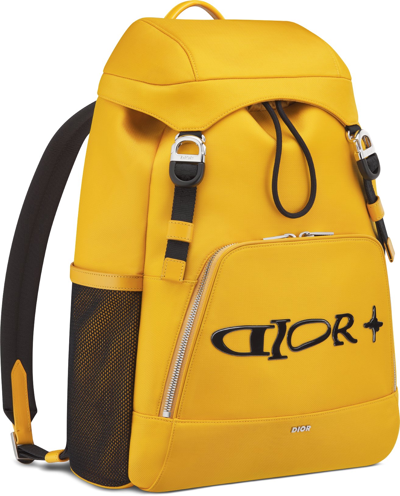 DIOR AND LEWIS HAMILTON Dior 8 Backpack with Flap Yellow Nylon and ...