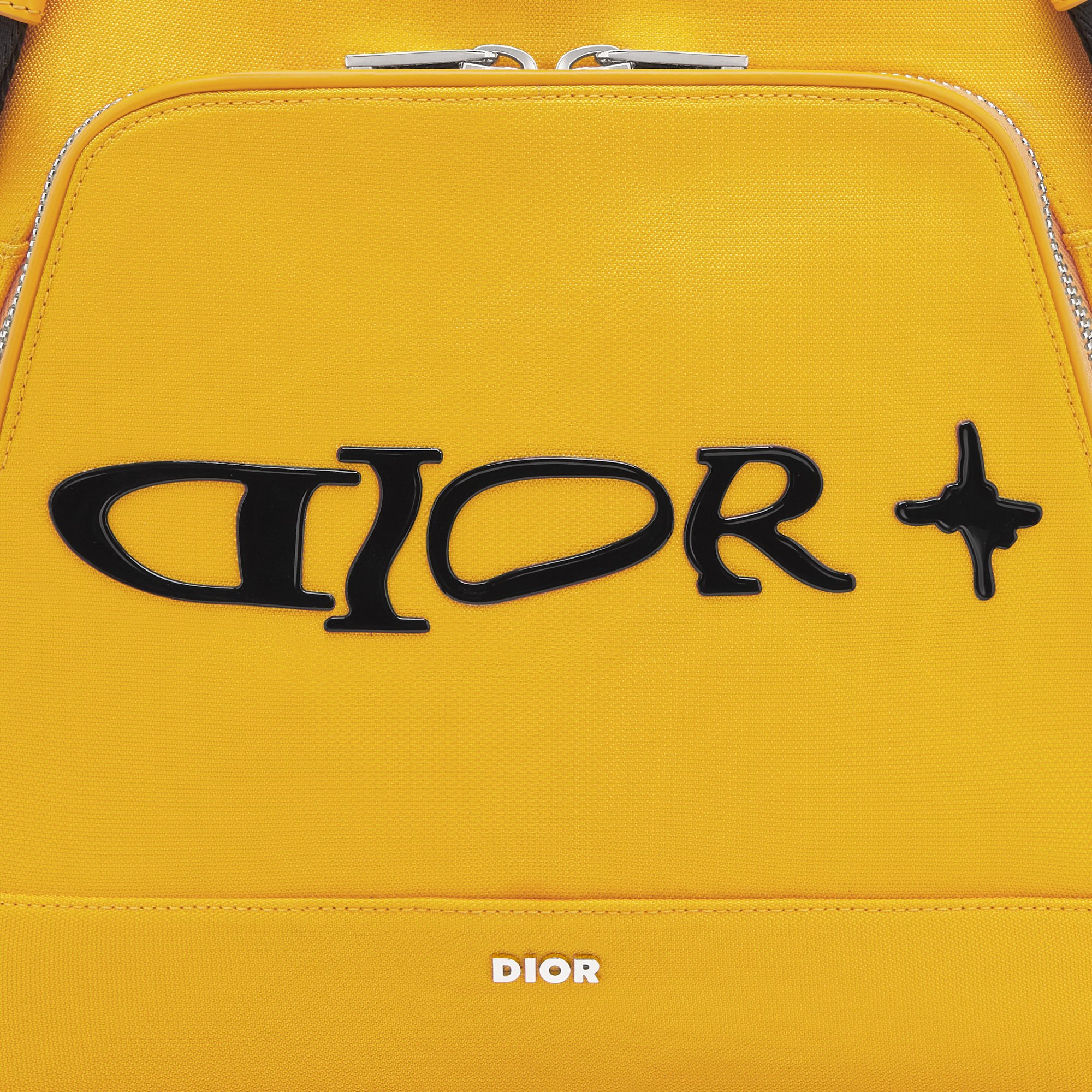 DIOR AND LEWIS HAMILTON Dior 8 Backpack with Flap Yellow Nylon and ...