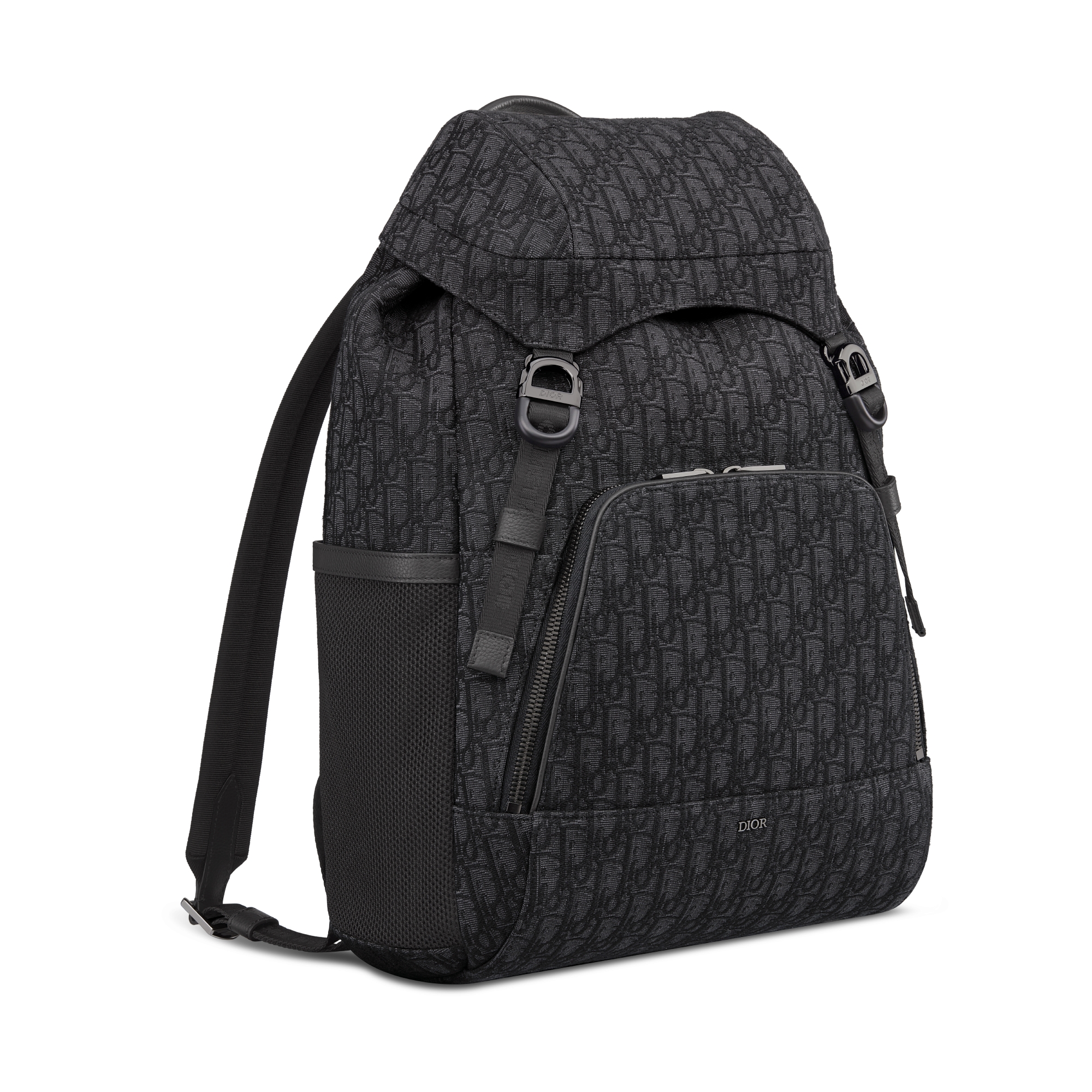 Dior 8 Backpack with Flap Black Dior Oblique Jacquard | DIOR