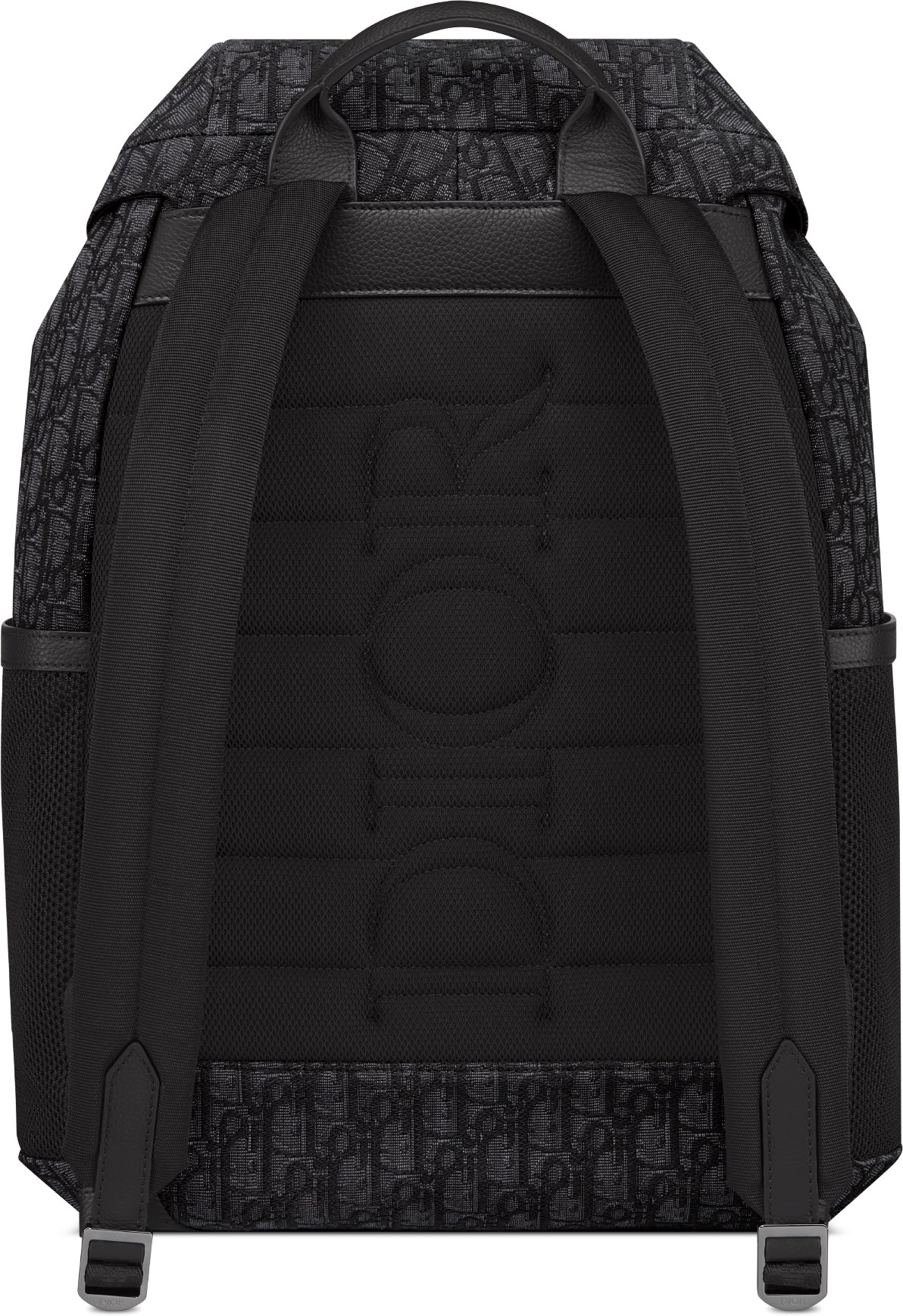 Dior 8 Rucksack mit Umschlagklappe Dior Oblique Jacquard in Schwarz | DIOR