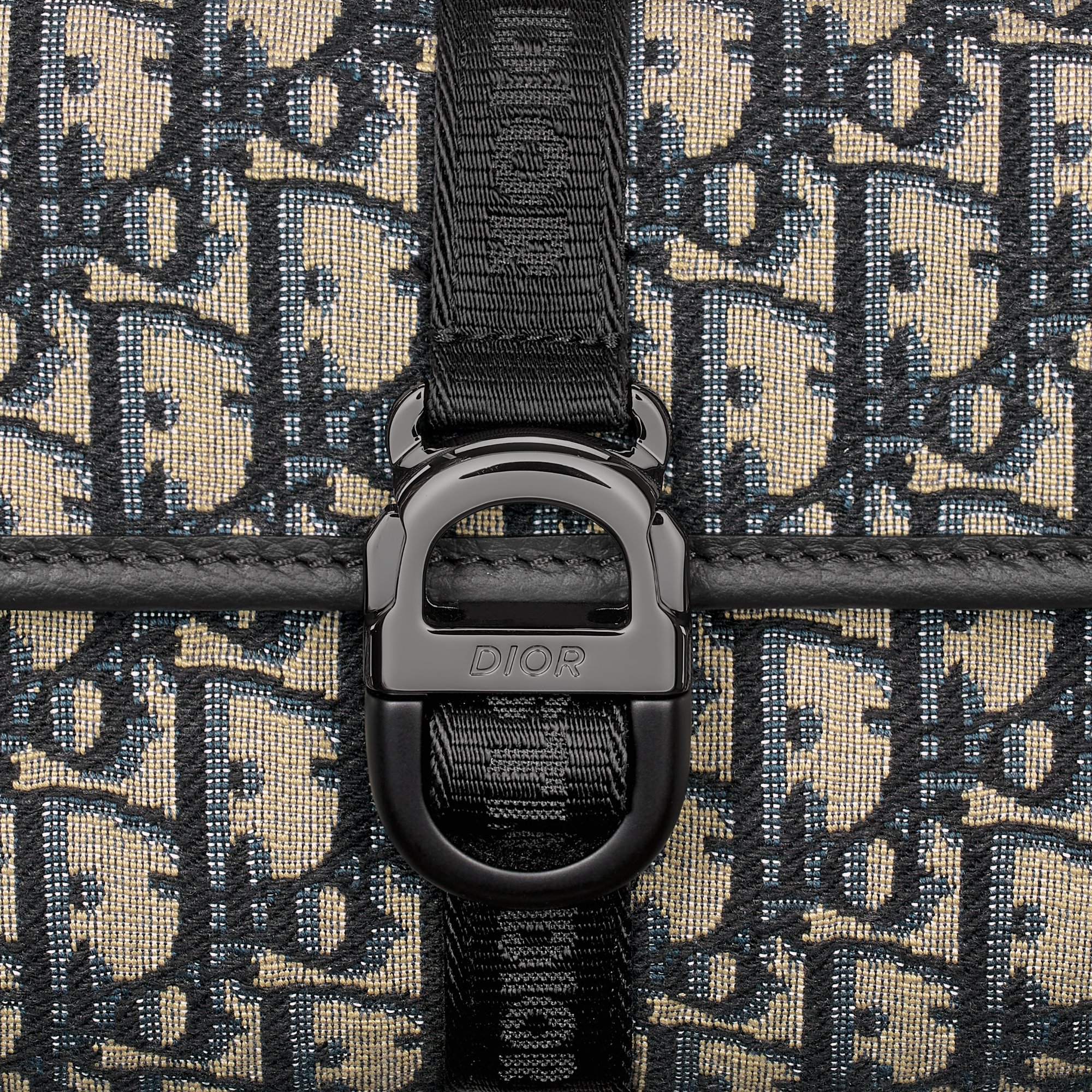 Dior 8 Gürteltasche Dior Oblique Jacquard in Beige und Schwarz | DIOR