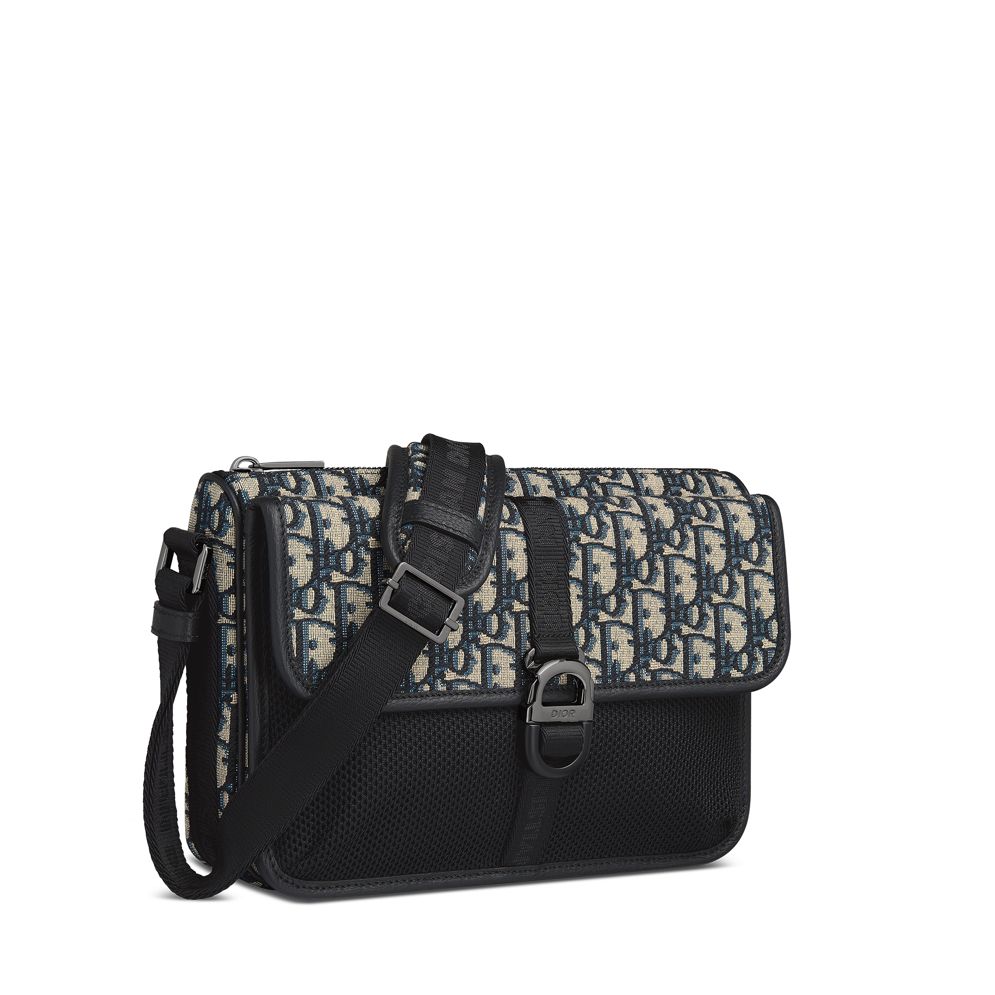 Dior 8 Bag with Strap Beige and Black Dior Oblique Jacquard | DIOR